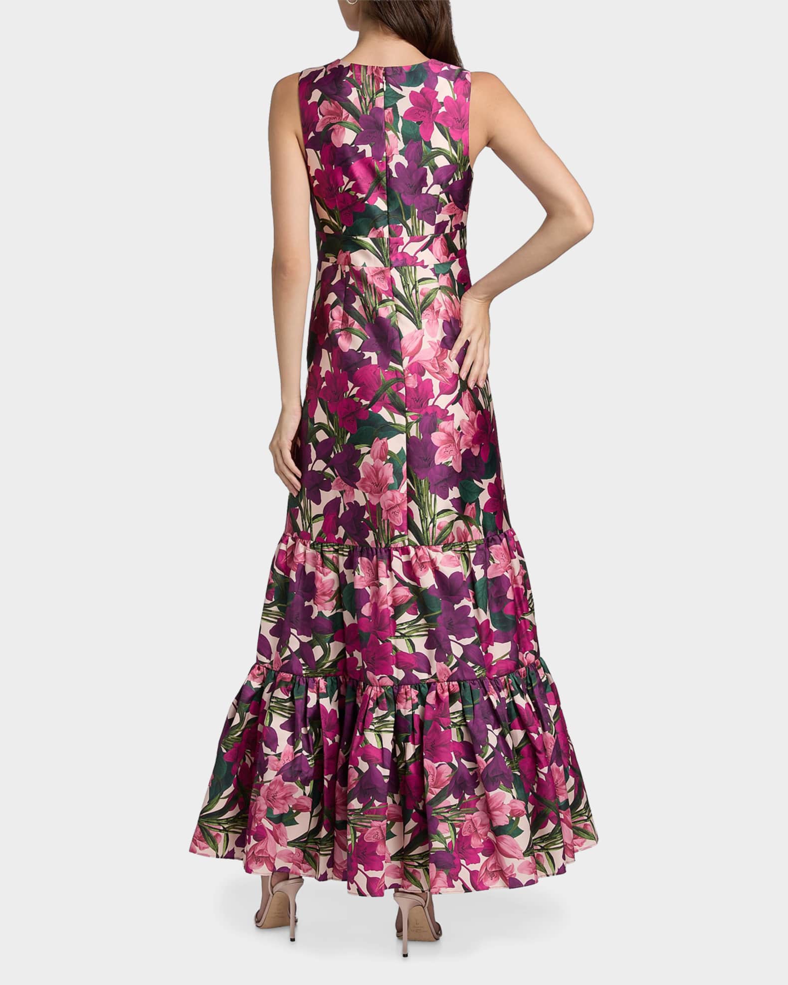 SACHIN BABI Rori Floral Tiered Gown | Neiman Marcus