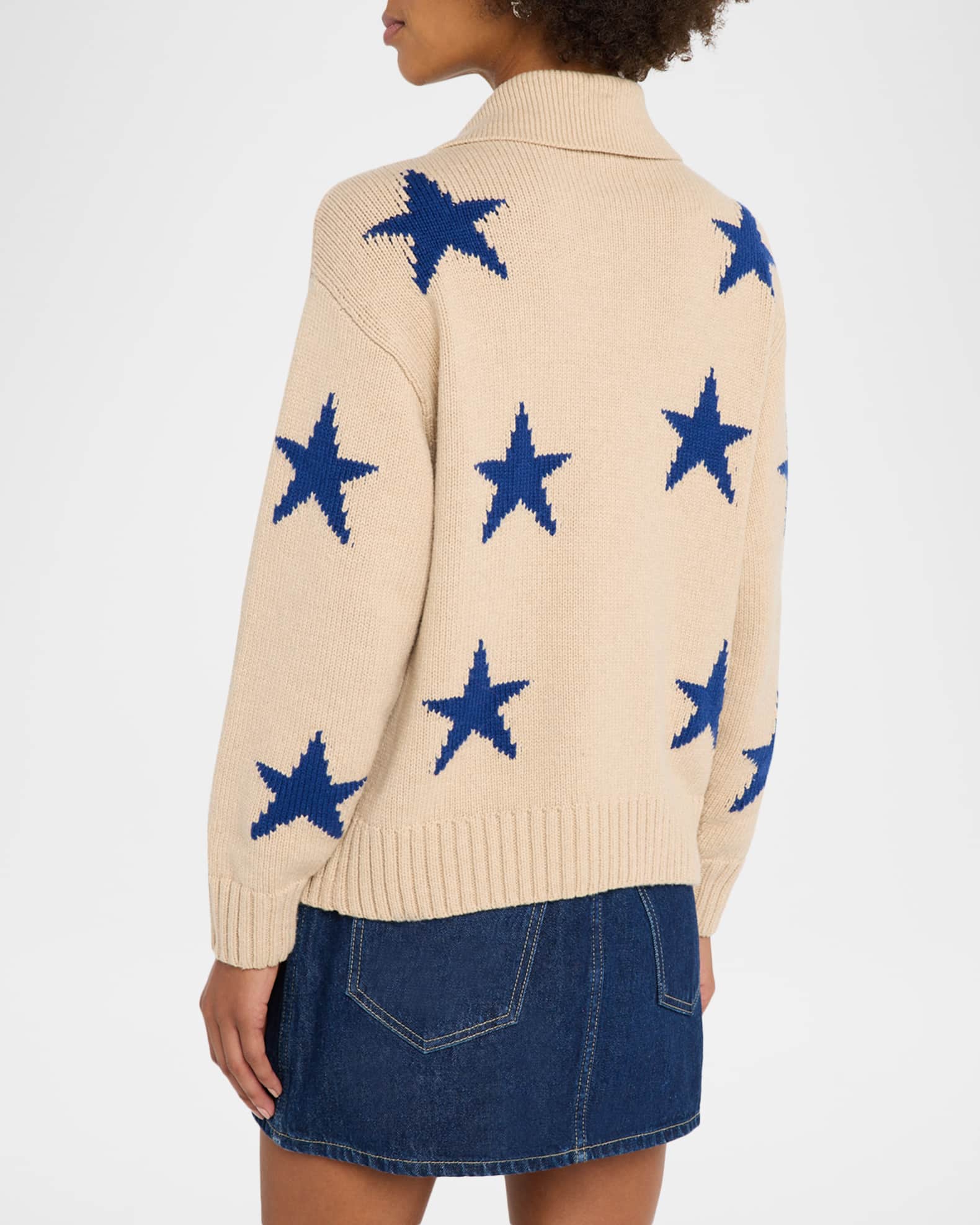 Rails Rhea Star Wool-Blend Zip Cardigan | Neiman Marcus