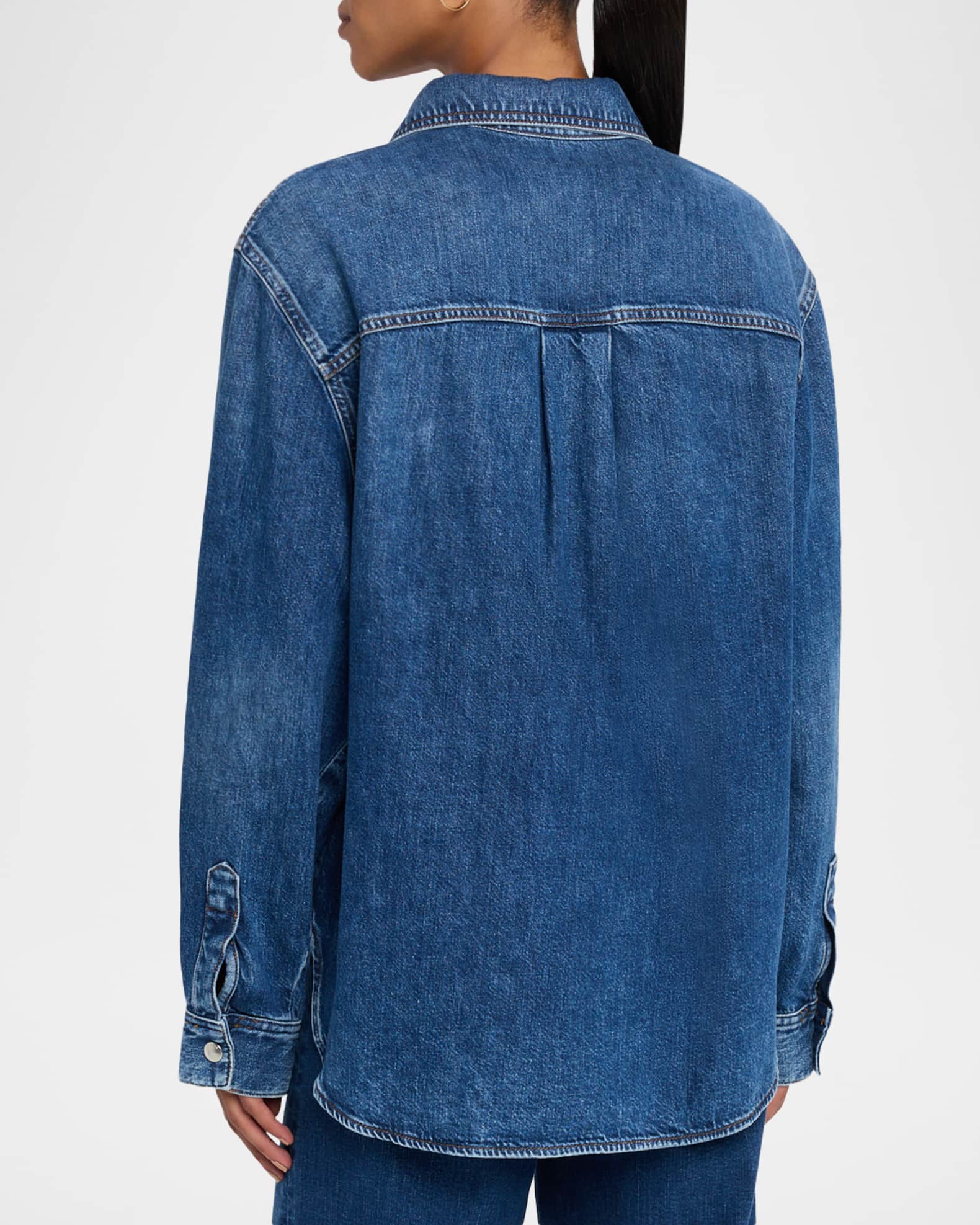 FRAME The Long-Sleeve Denim Shirt | Neiman Marcus