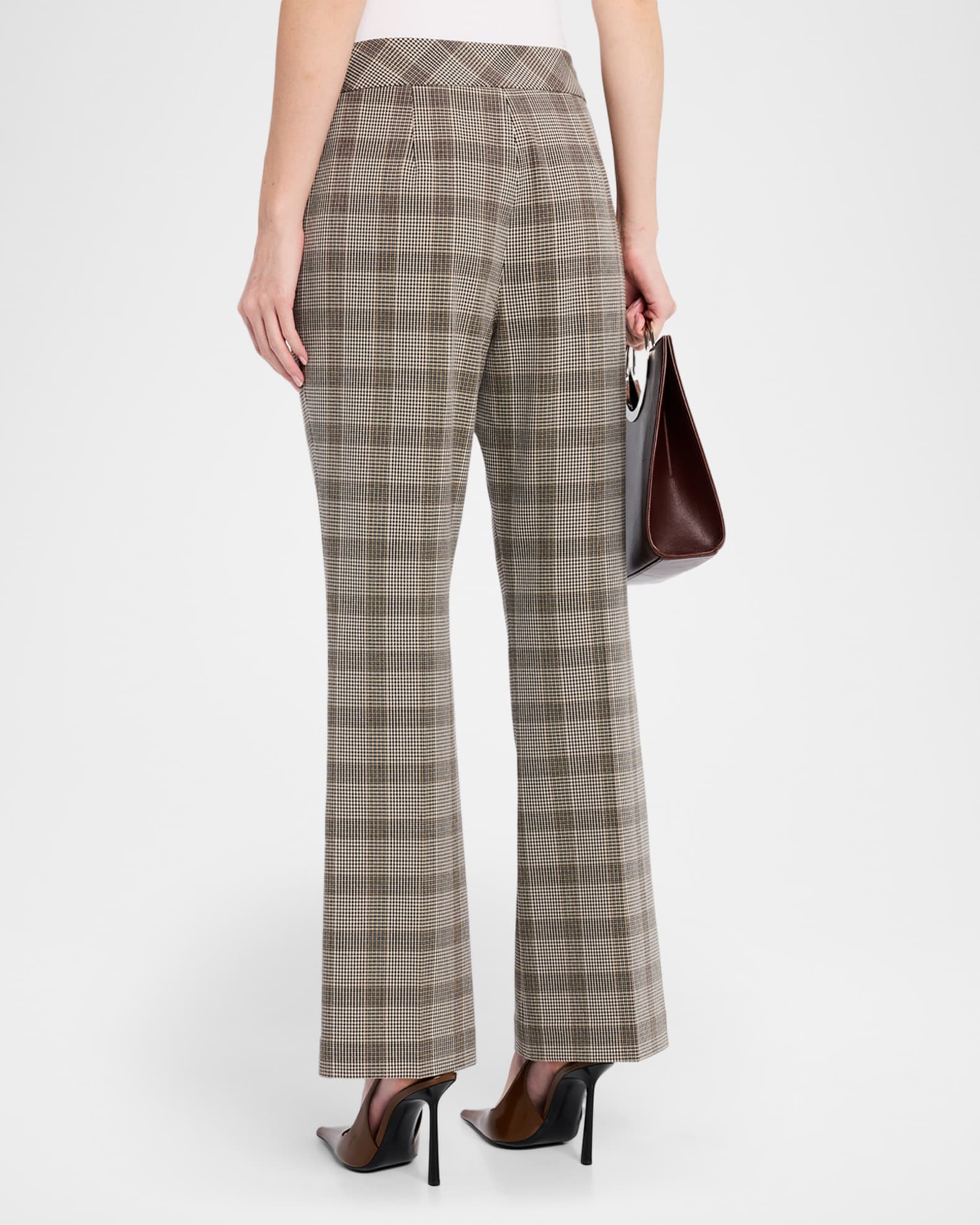 Elie Tahari The Elodie Plaid Bootcut Pants | Neiman Marcus