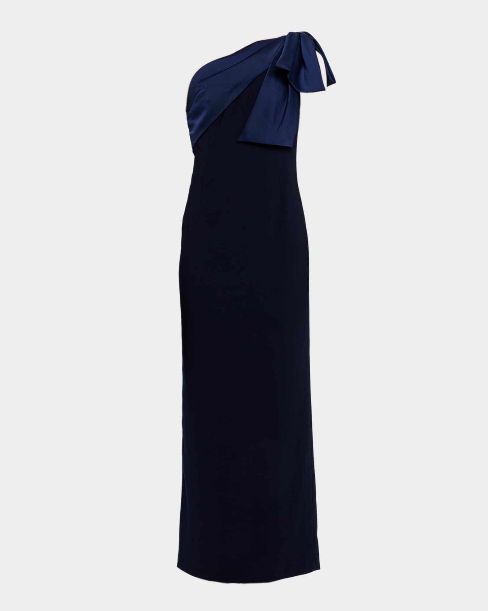 Sachin & Babi Estrella Draped One-Shoulder Column Gown | Neiman Marcus