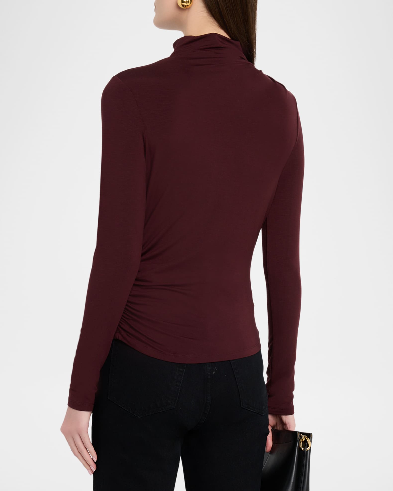 Veronica Beard Mylie Mock-Neck Top | Neiman Marcus