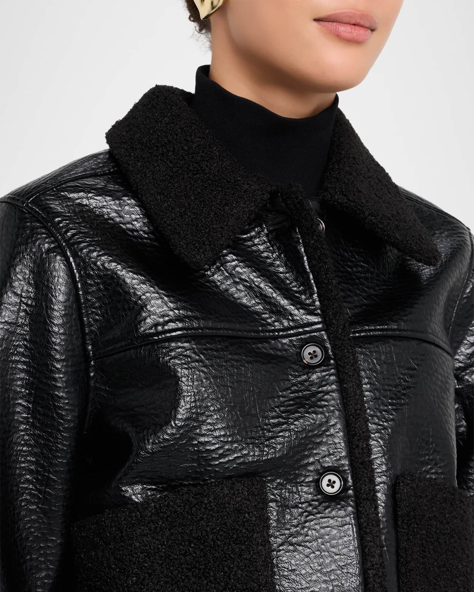 Rails Dria Faux Leather Bomber Jacket | Neiman Marcus