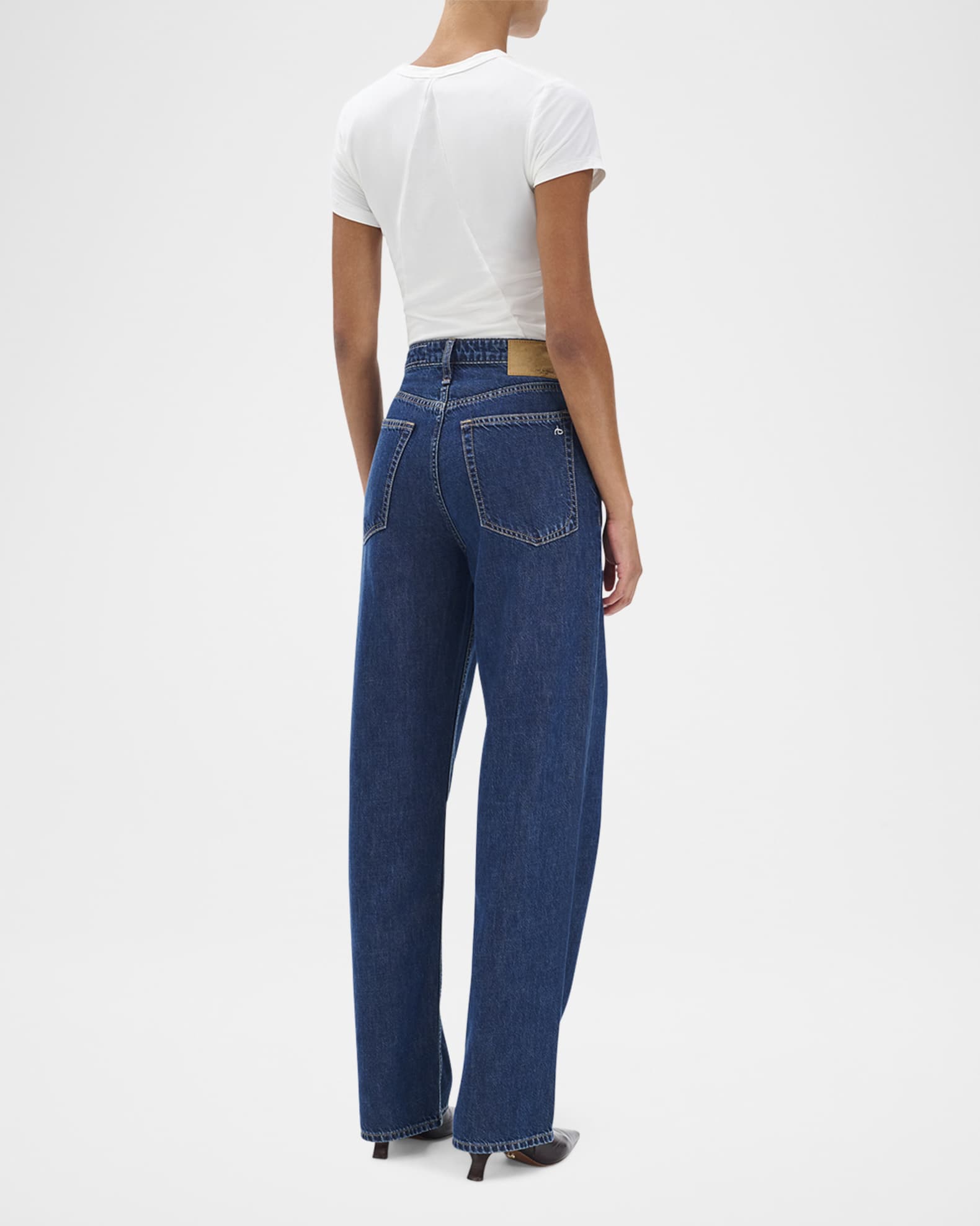 Rag & Bone Featherweight Logan Mid-Rise Wide-Leg Jeans | Neiman Marcus