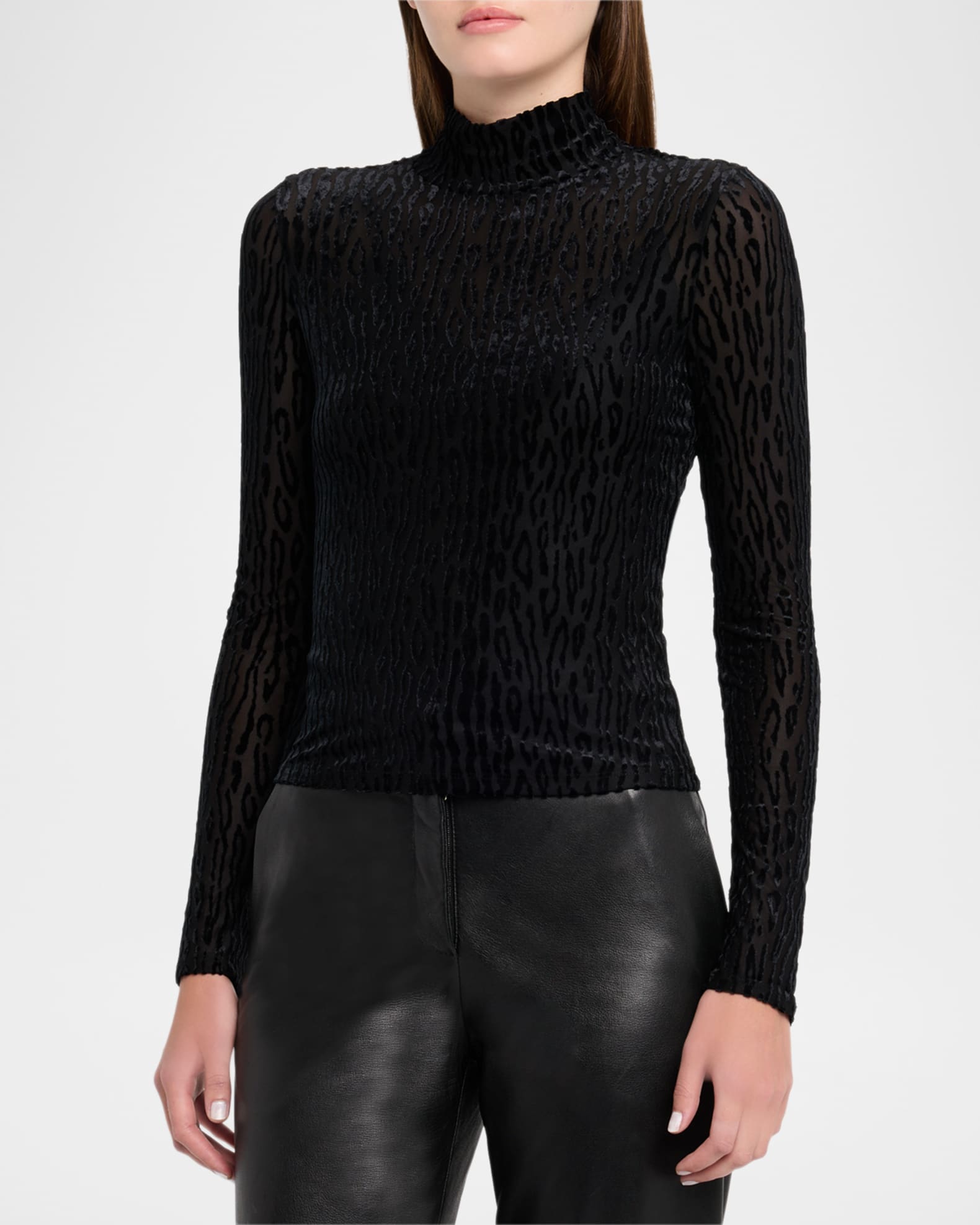 PAIGE Ursula Leopard Burnout Top | Neiman Marcus