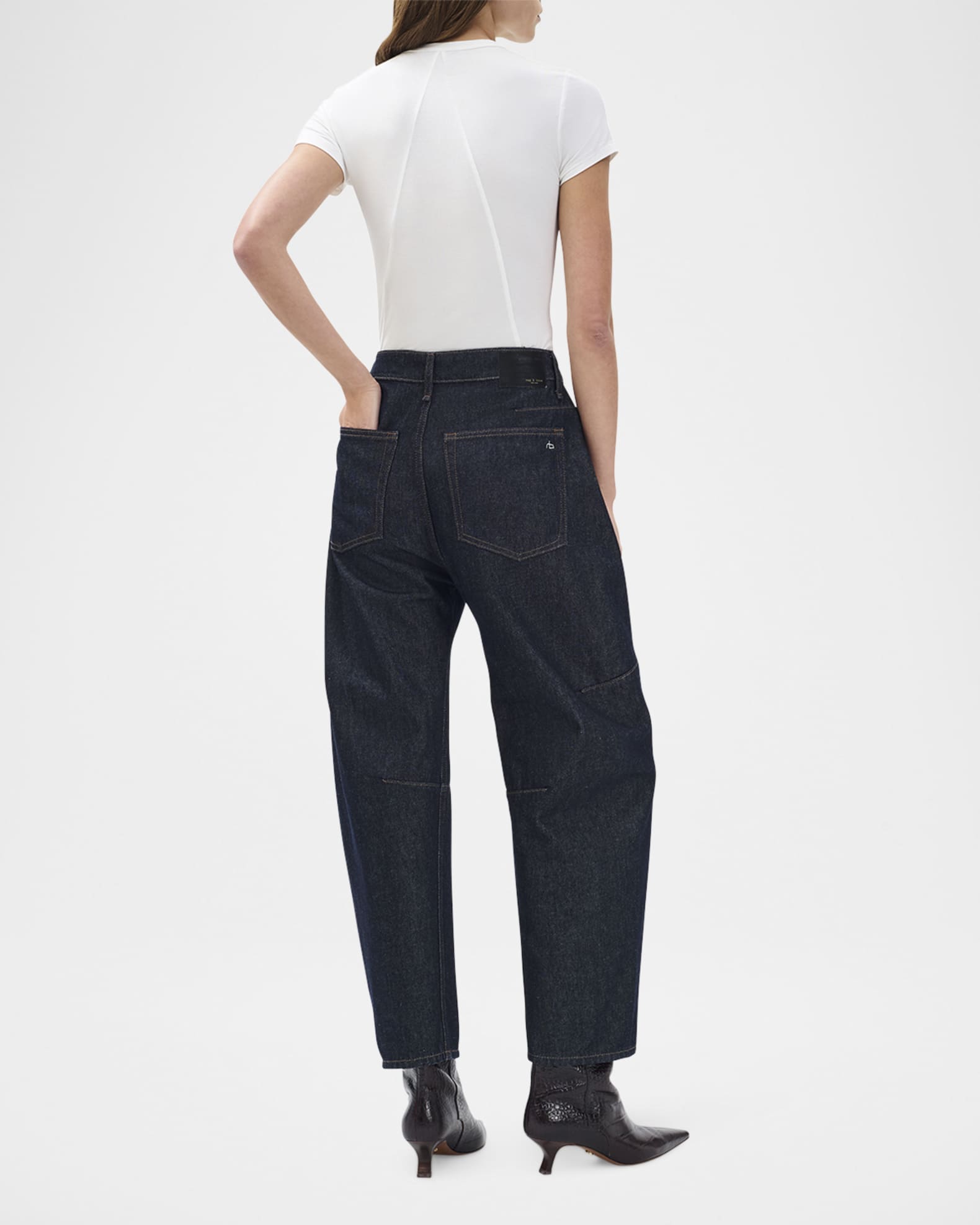 Rag & Bone Charlie High-Rise Barrel Jeans | Neiman Marcus
