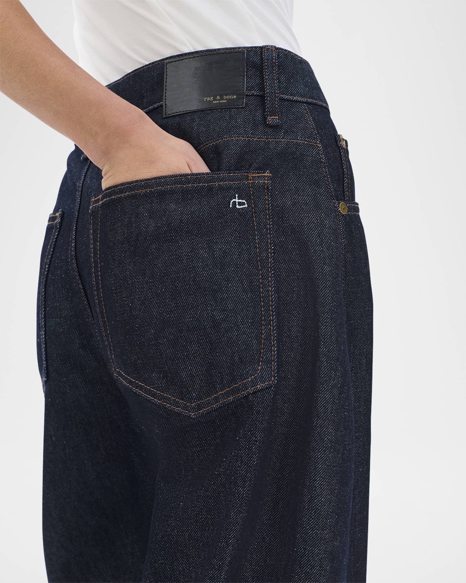Rag & Bone Charlie High-Rise Barrel Jeans | Neiman Marcus