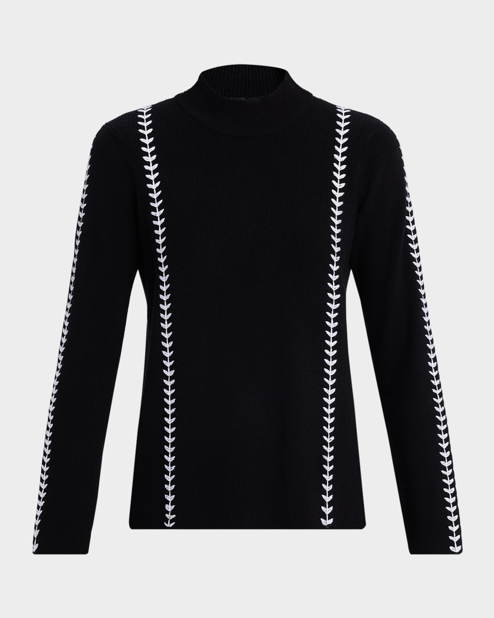 Elie Tahari The Goldie Mock-Neck Sweater | Neiman Marcus