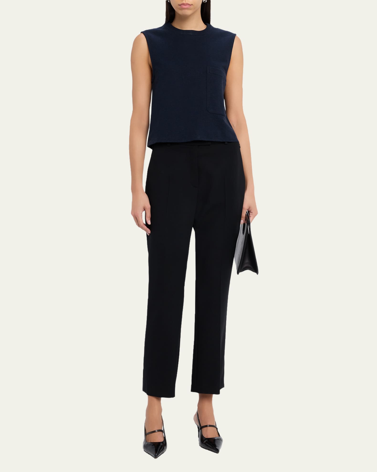 TWP Cropped French Terry Muscle Tank | Neiman Marcus