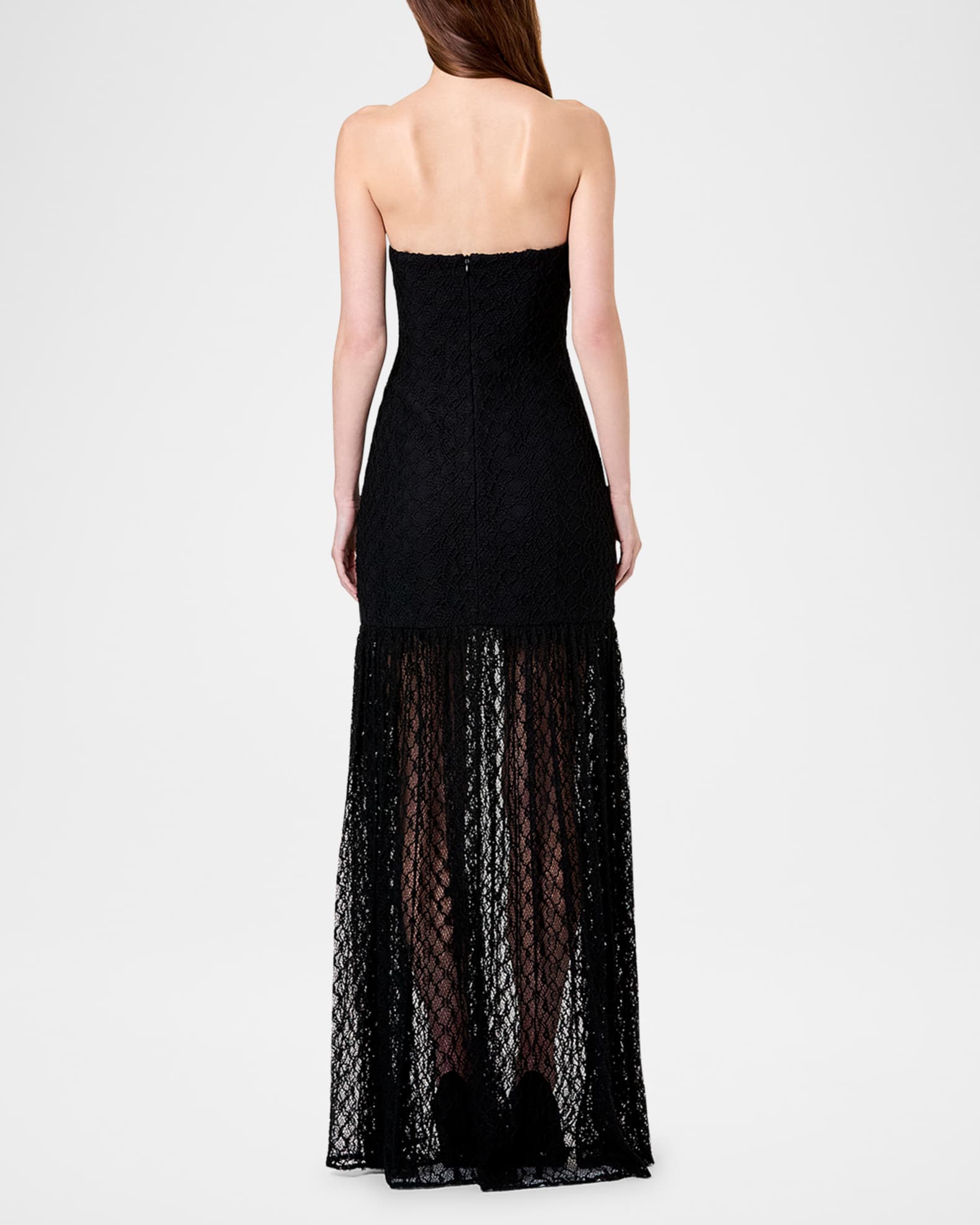 NICHOLAS Kairo Strapless A-Line Lace Gown | Neiman Marcus