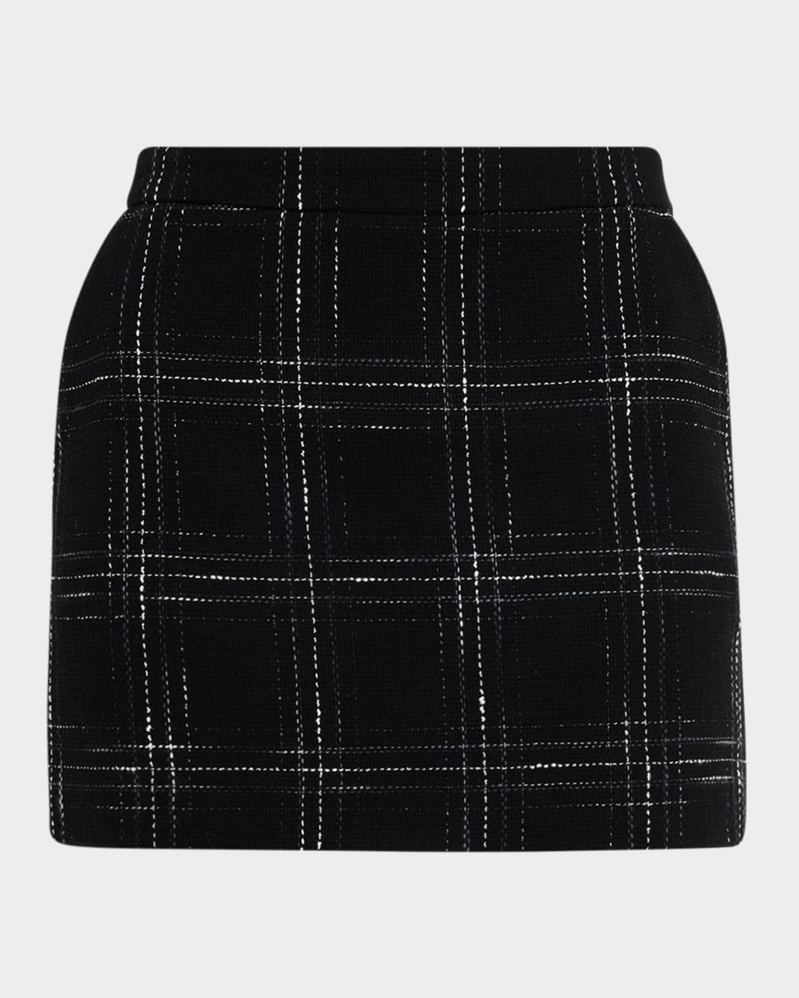 Generation Love Kendra Tweed Windowpane Mini Skirt | Neiman Marcus