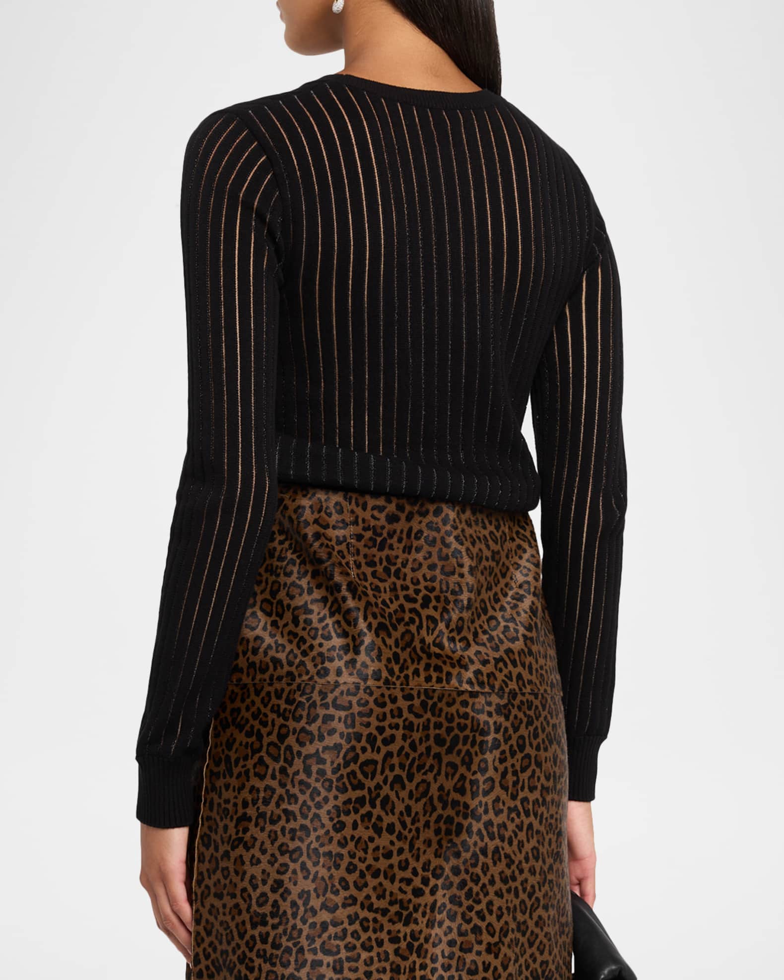 FRAME The Sheer Stripe Sweater | Neiman Marcus
