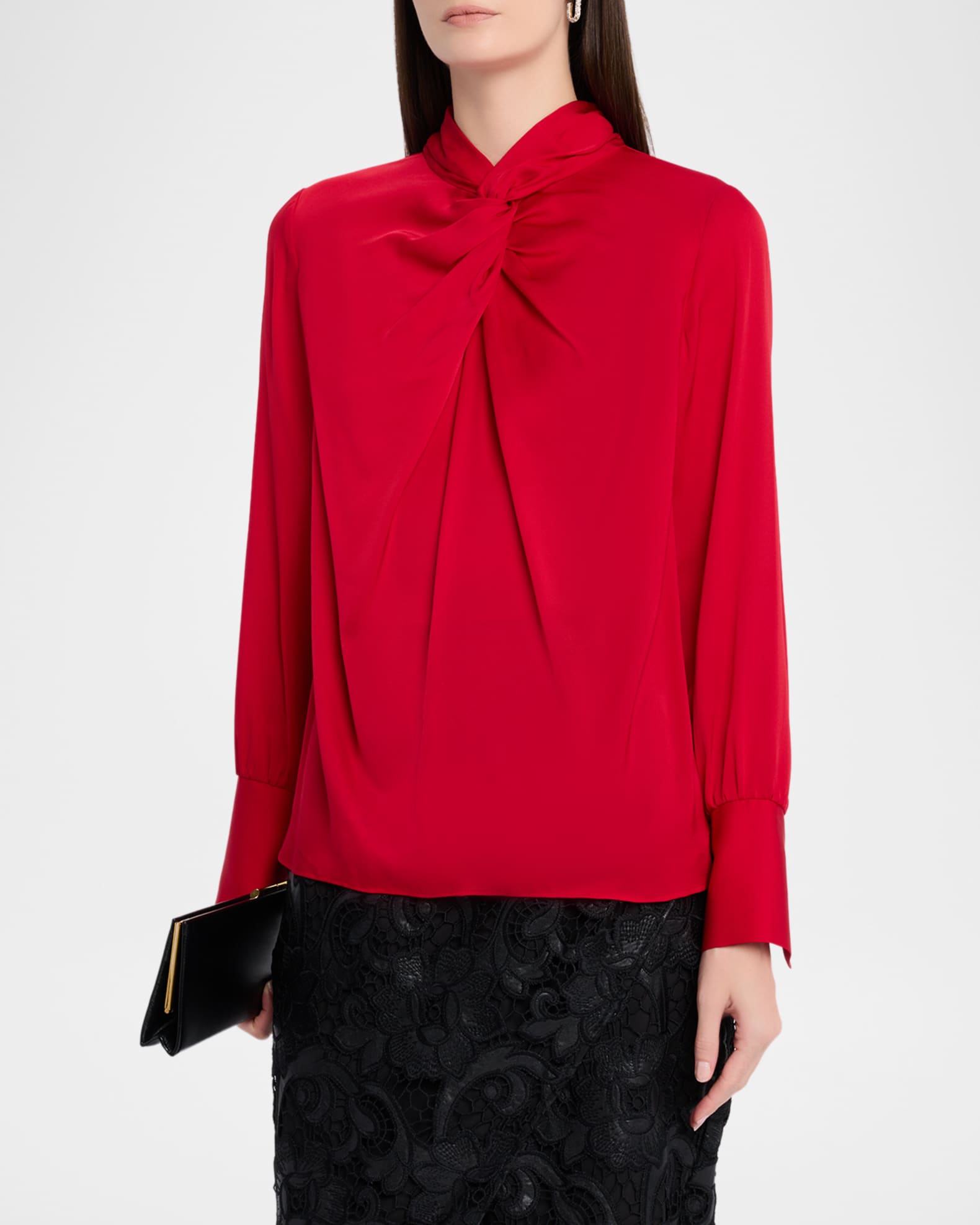 Elie Tahari The Lola Stretch Silk Blouse | Neiman Marcus