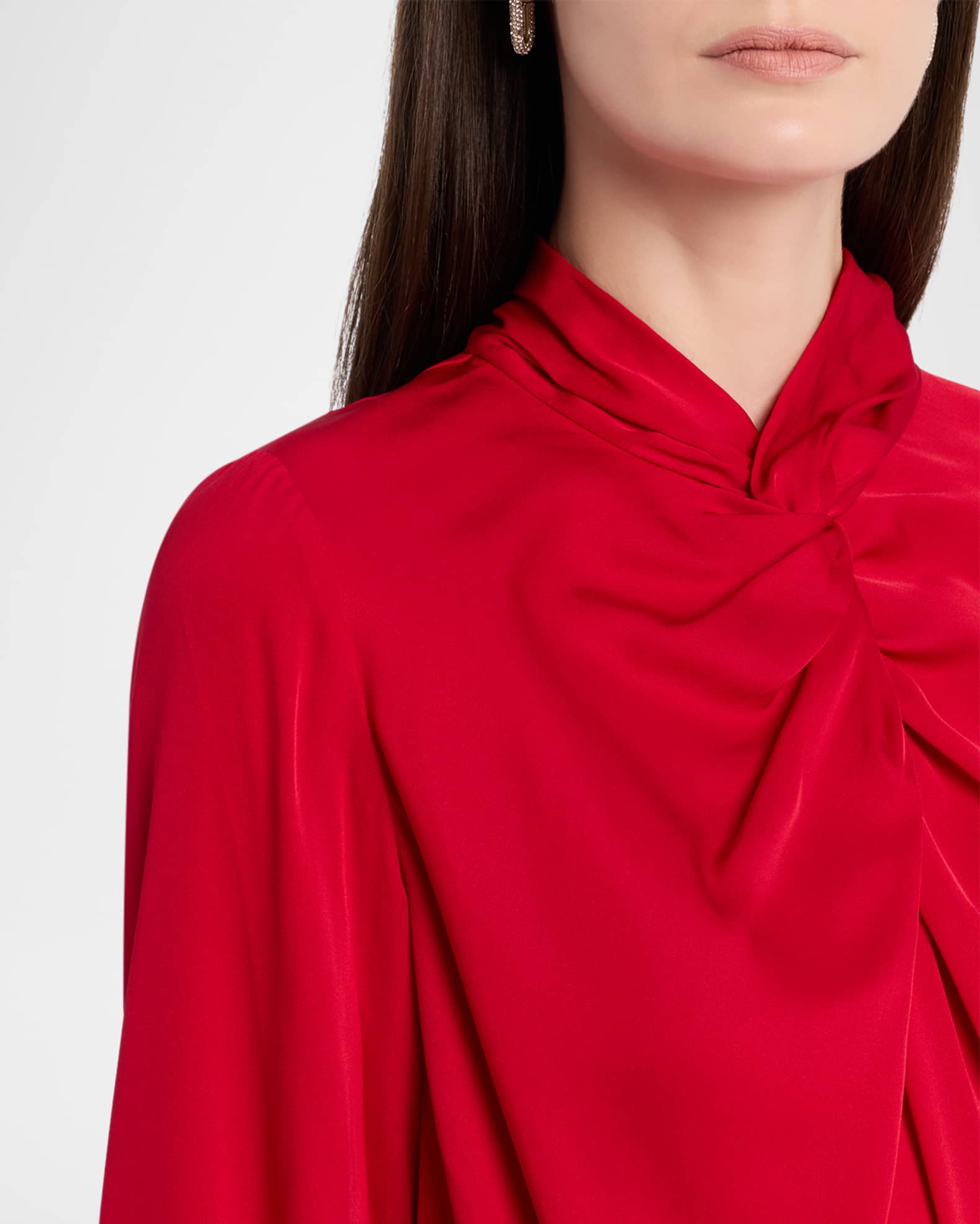 Elie Tahari The Lola Stretch Silk Blouse | Neiman Marcus