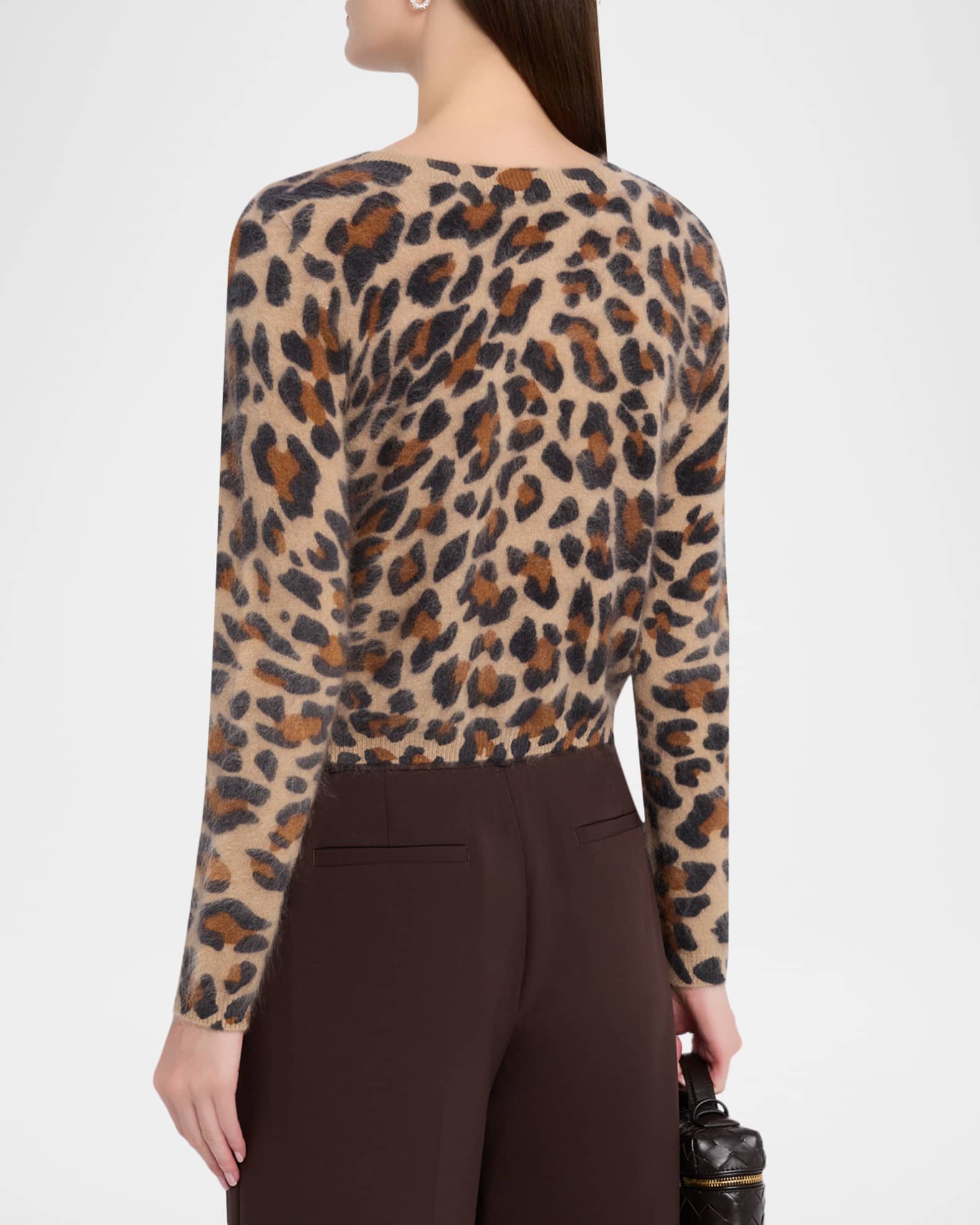 Elie Tahari The Jillian Leopard-Print Cashmere Cardigan | Neiman Marcus