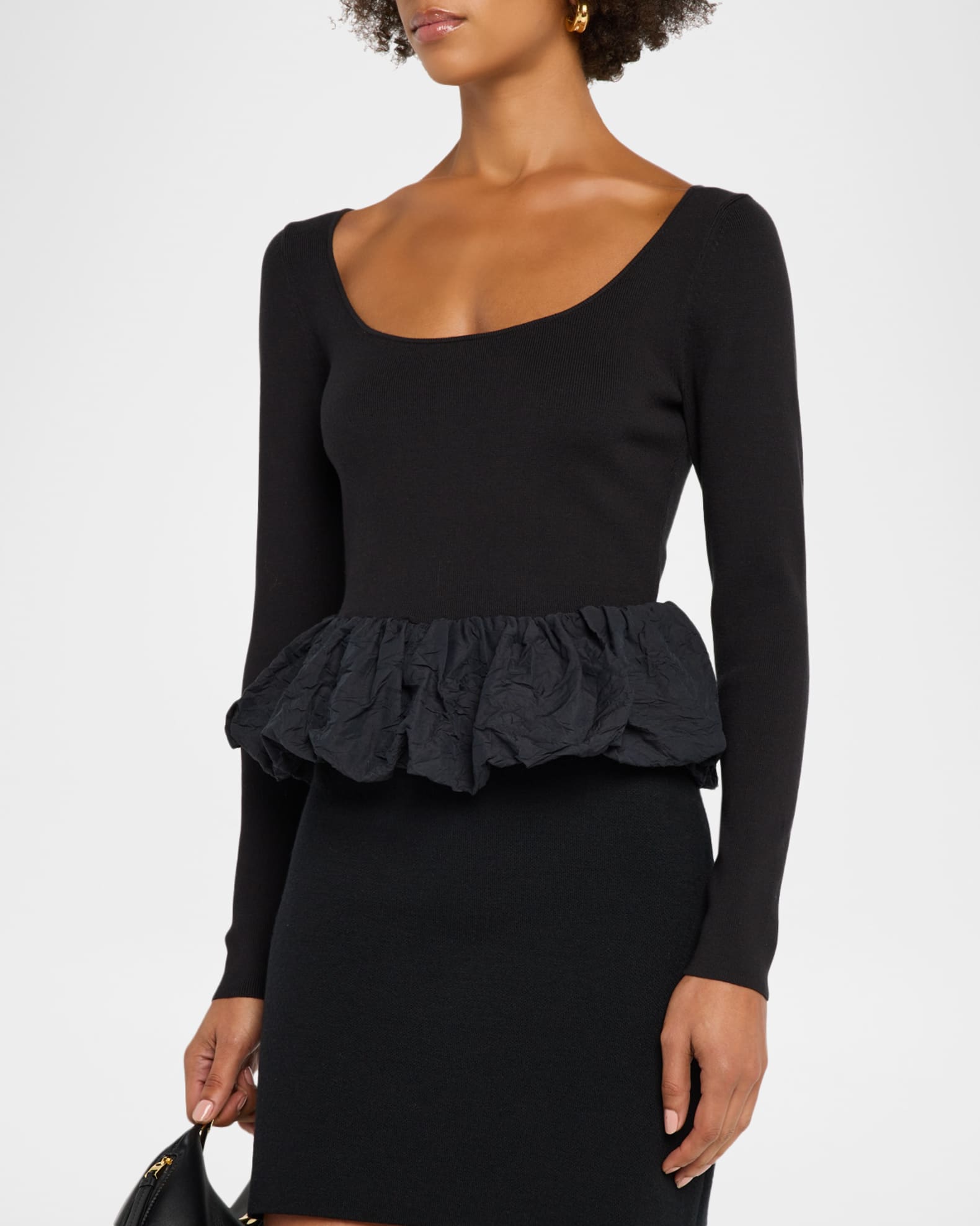 Rails Tillie Scoop-Neck Bubble-Hem Top | Neiman Marcus