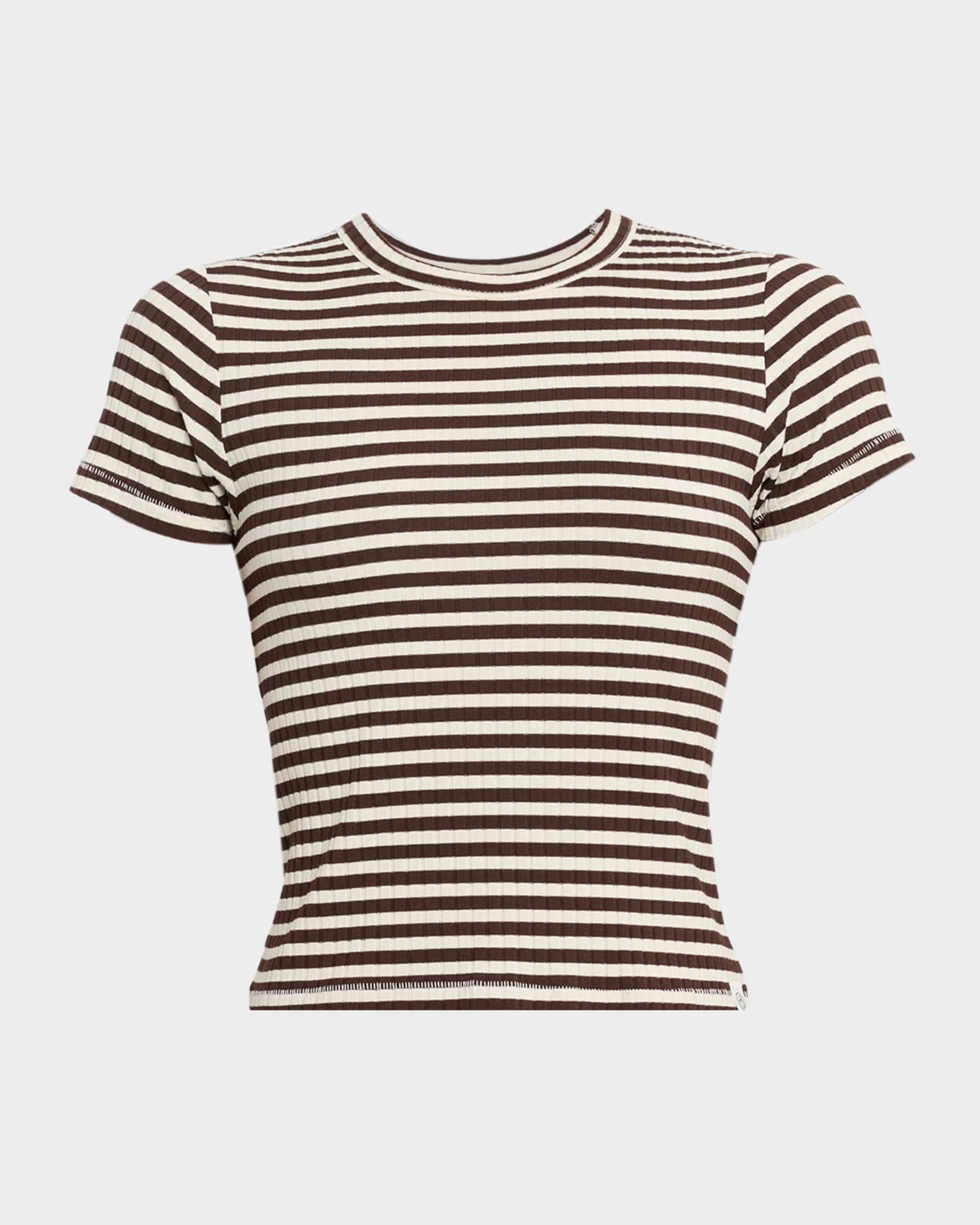 Rag & Bone Luca Stripe Rib-Knit Top | Neiman Marcus