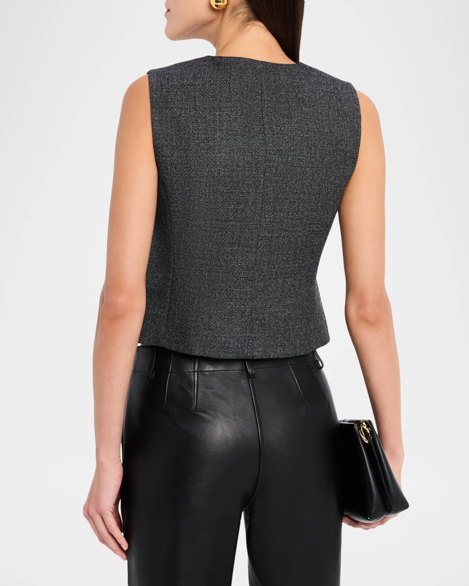 Theory Shrunken Wool Suiting Vest | Neiman Marcus
