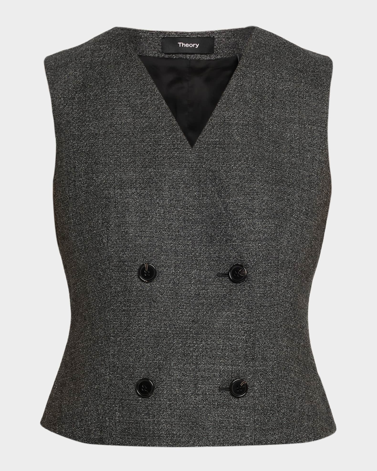 Theory Shrunken Wool Suiting Vest | Neiman Marcus