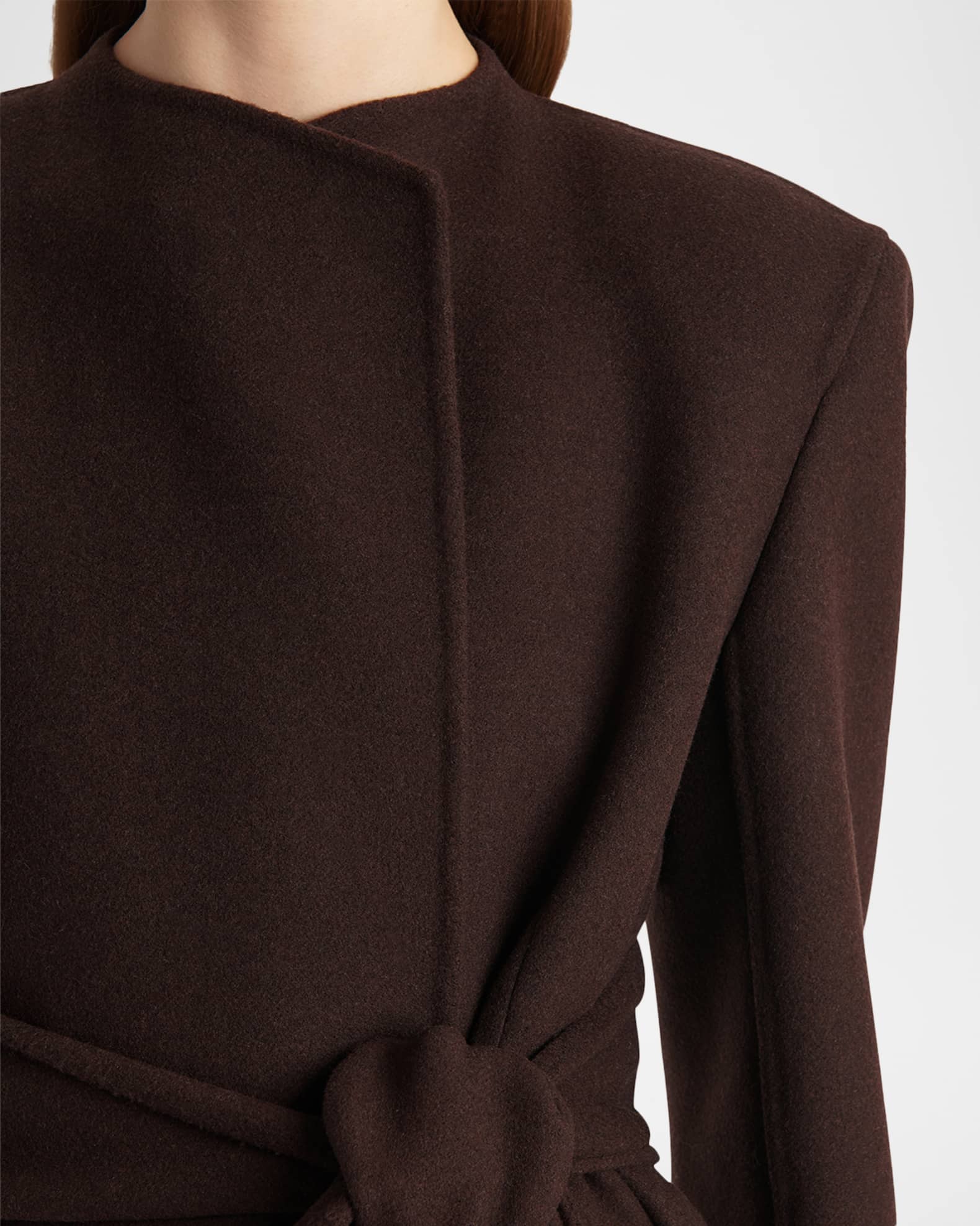 Khaite Jelson Double-Face Wool Wrap Coat | Neiman Marcus