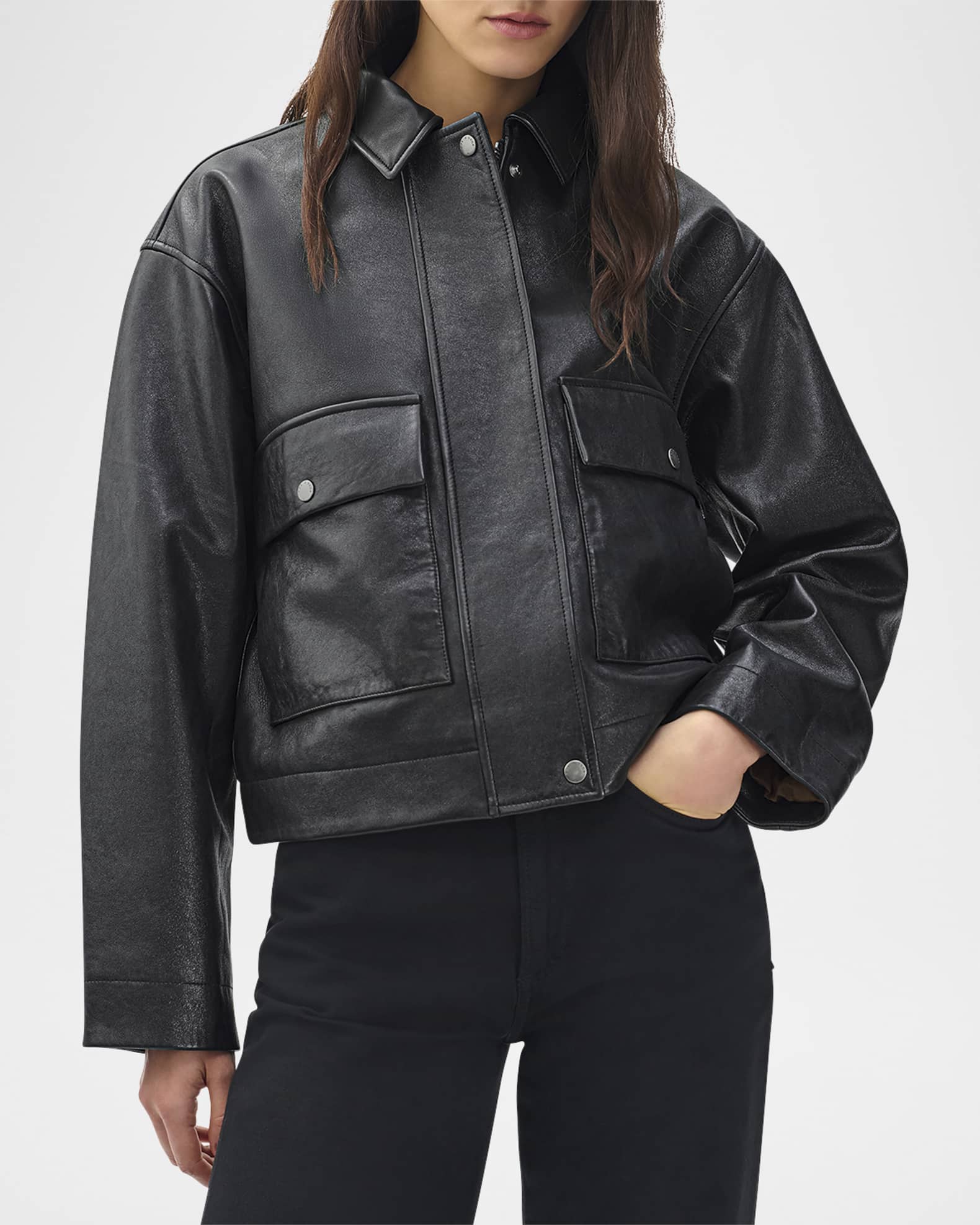 Rag & Bone Nonie Leather Jacket | Neiman Marcus