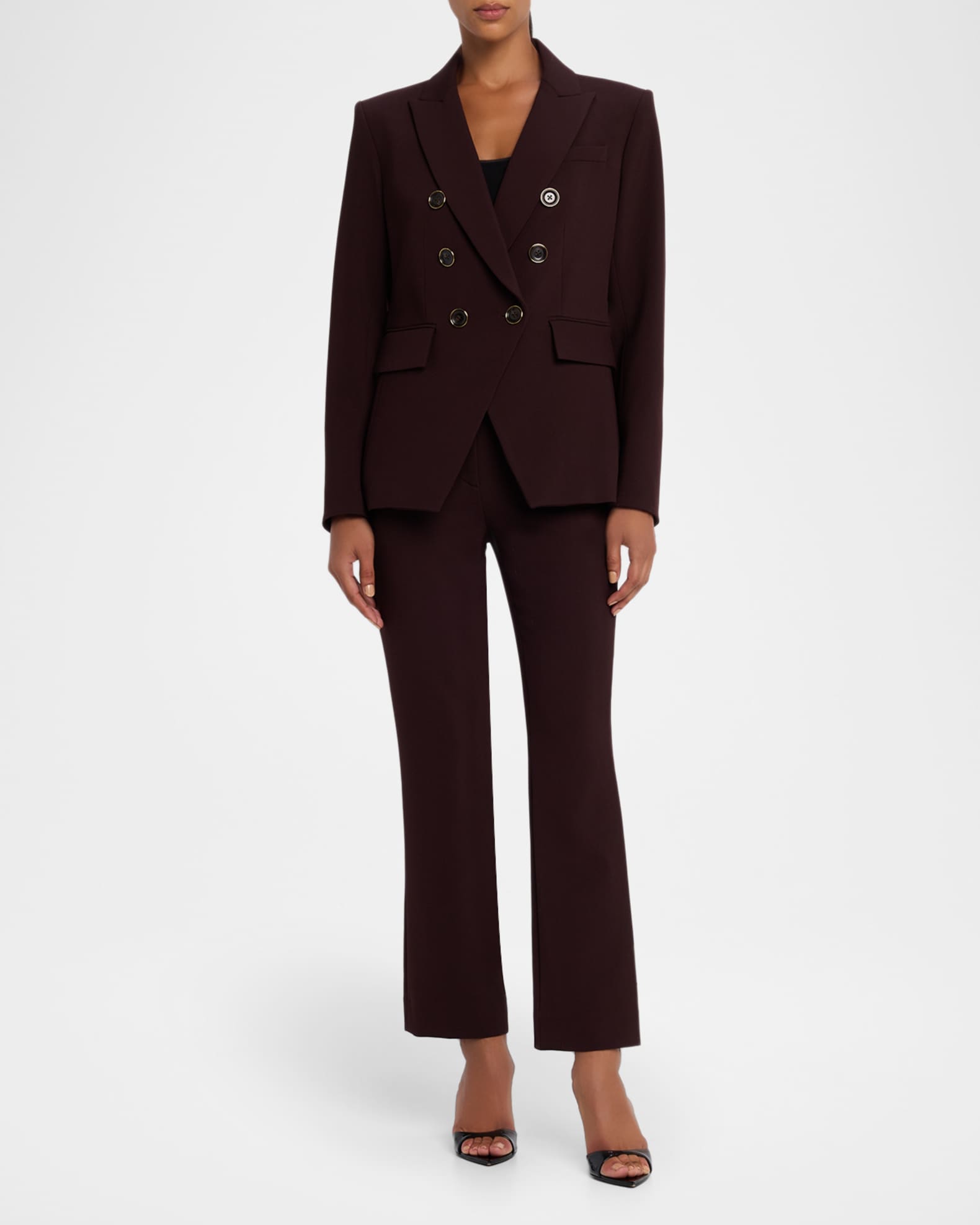 Veronica Beard Arte Kick-Flare Pants | Neiman Marcus