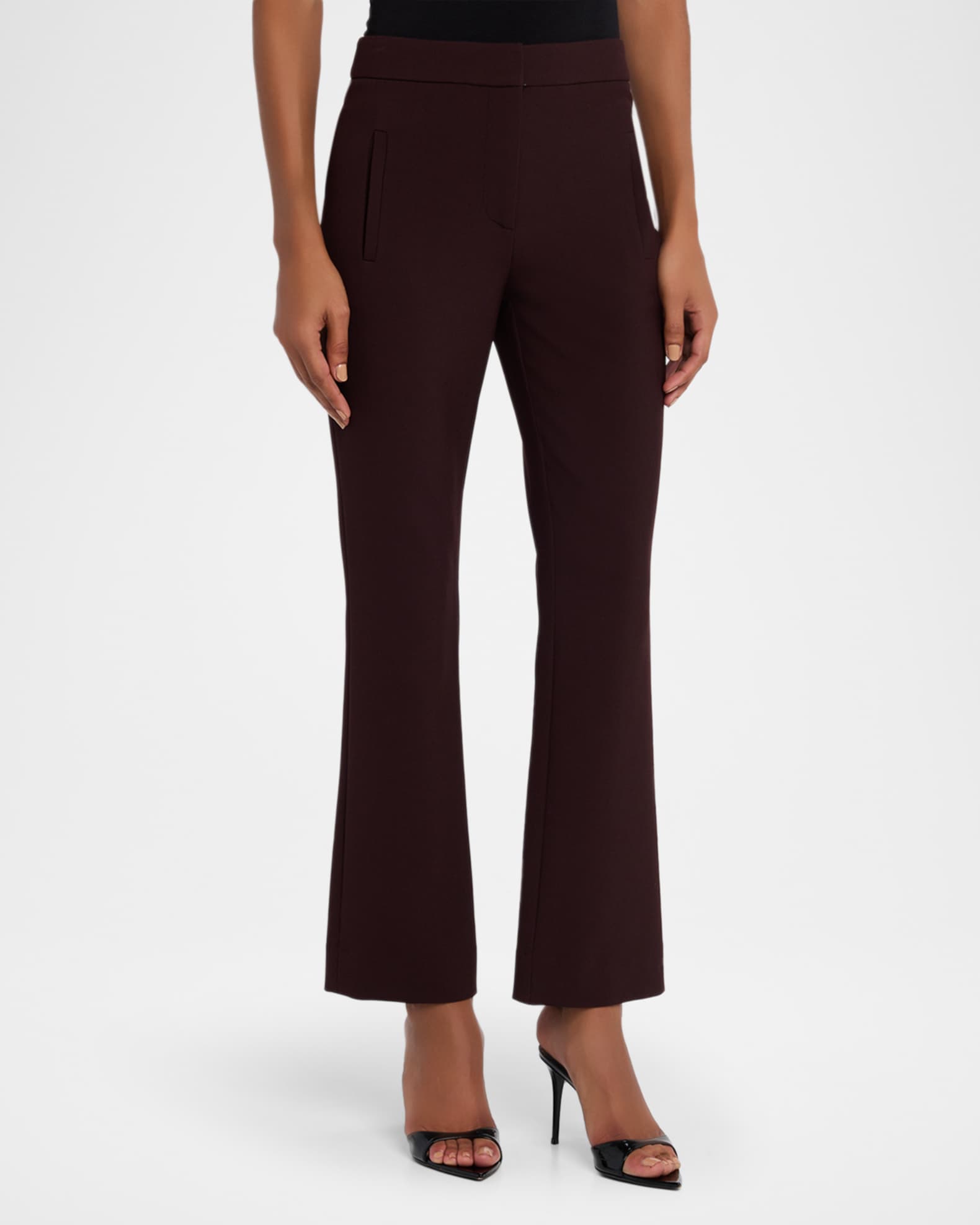Veronica Beard Arte Kick-Flare Pants | Neiman Marcus