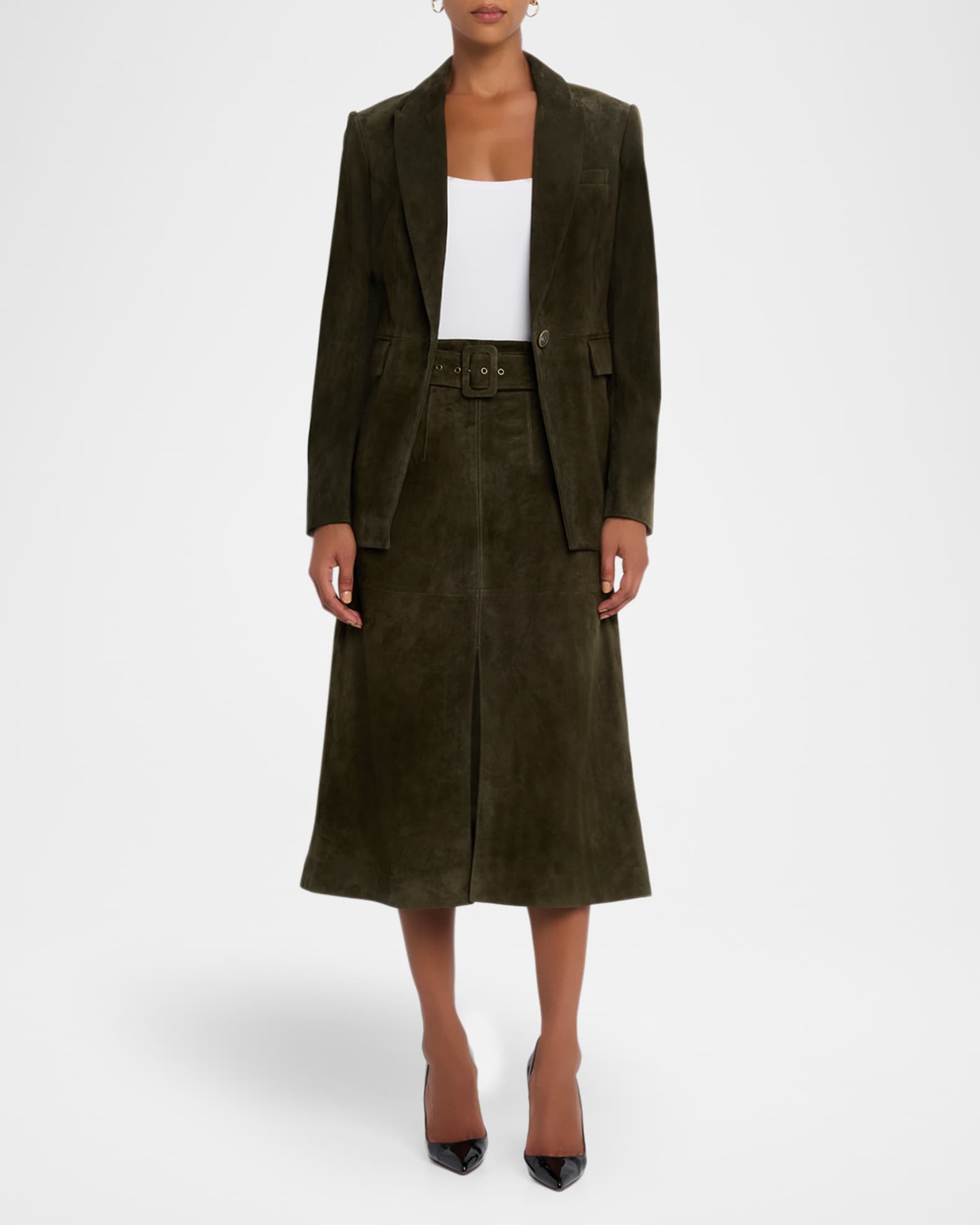 Veronica Beard Duane Suede Dickey Jacket | Neiman Marcus