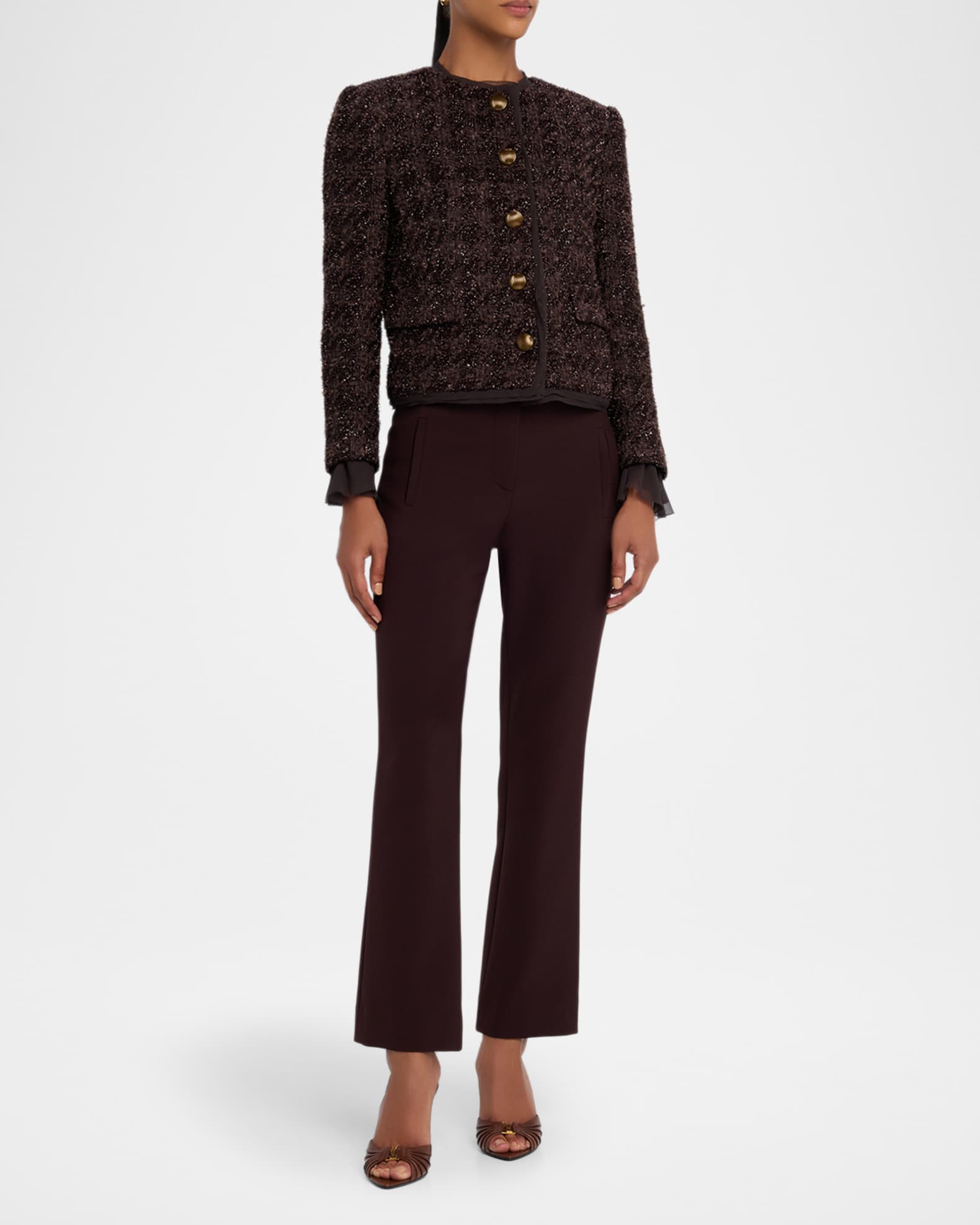 Veronica Beard Audrina Metallic Tweed Jacket | Neiman Marcus