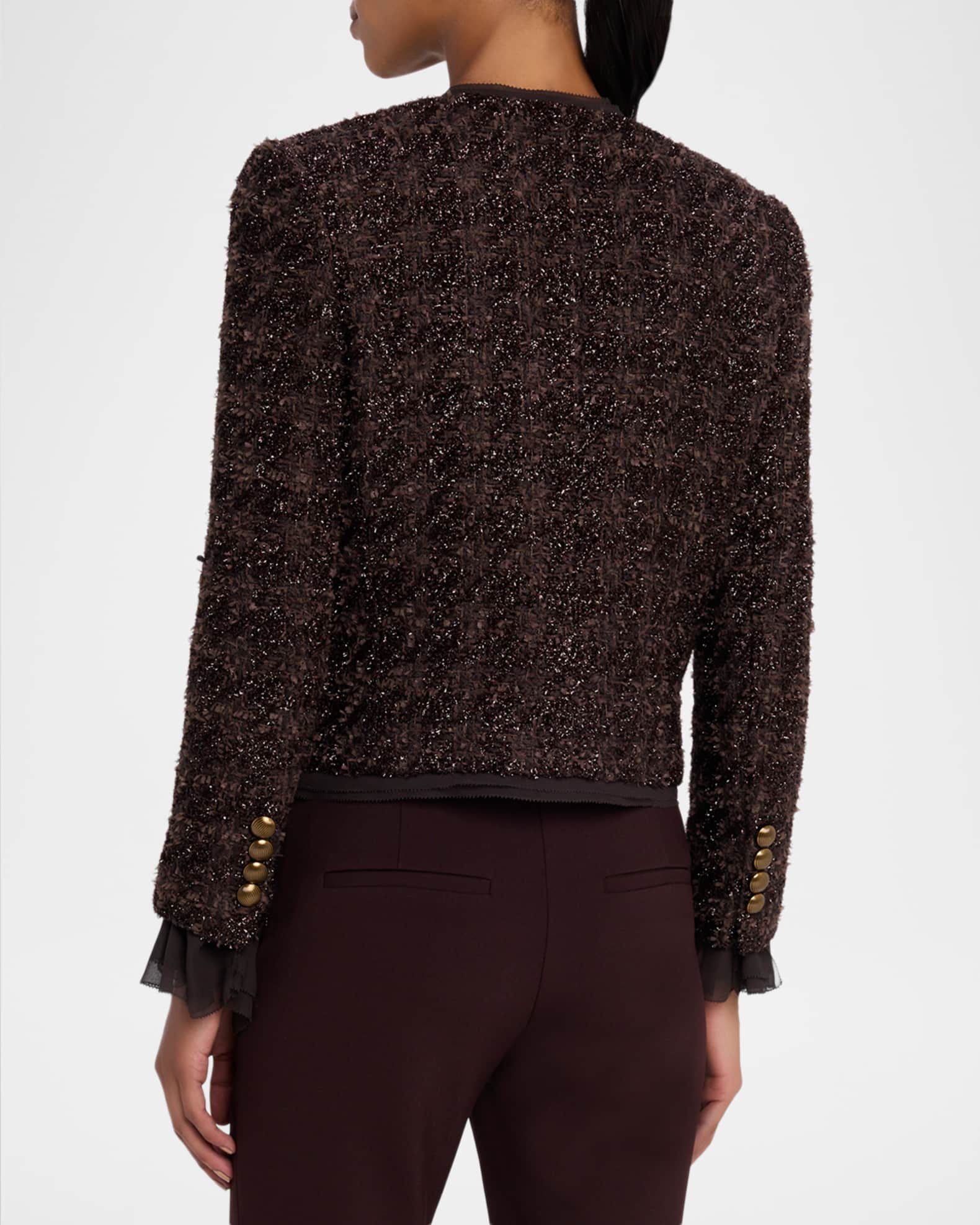 Veronica Beard Audrina Metallic Tweed Jacket | Neiman Marcus