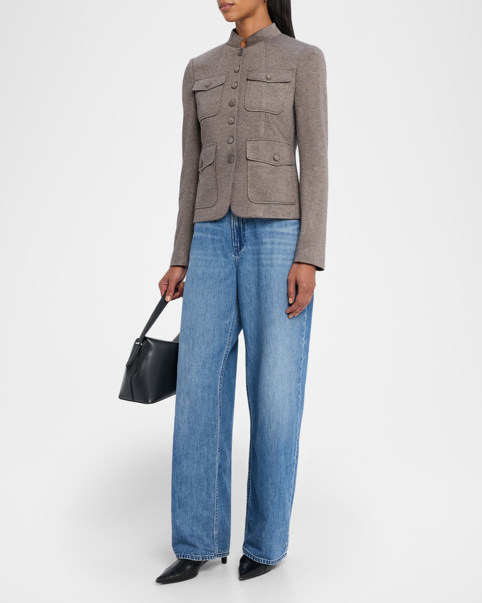 Rag & Bone Mercer Slim Houndstooth Blazer | Neiman Marcus