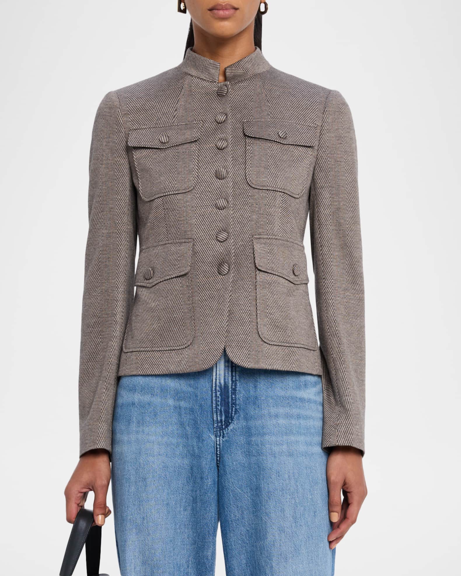 Rag & Bone Mercer Slim Houndstooth Blazer | Neiman Marcus