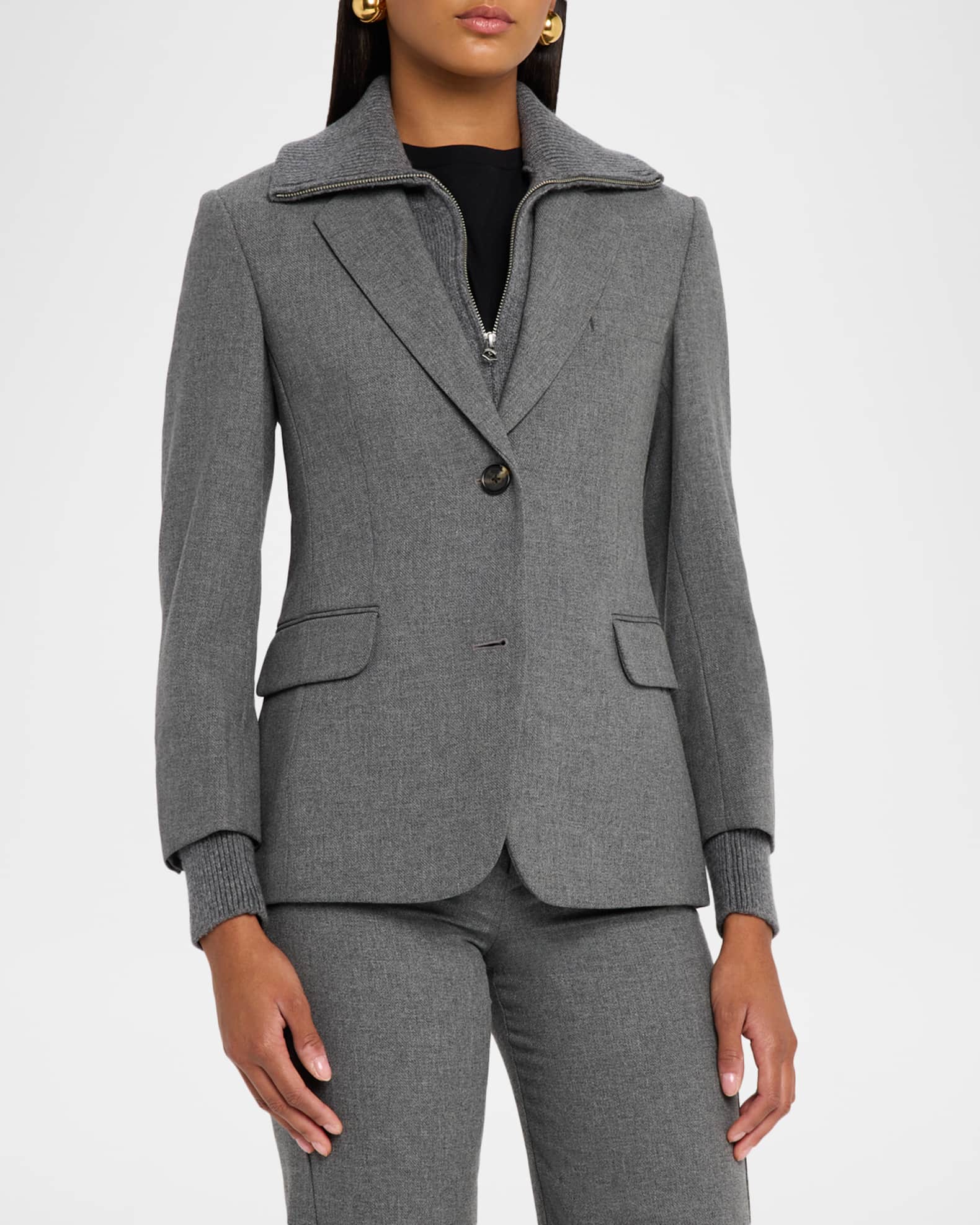 Rag & Bone Frank Wool Blazer with Removable Sweater | Neiman Marcus