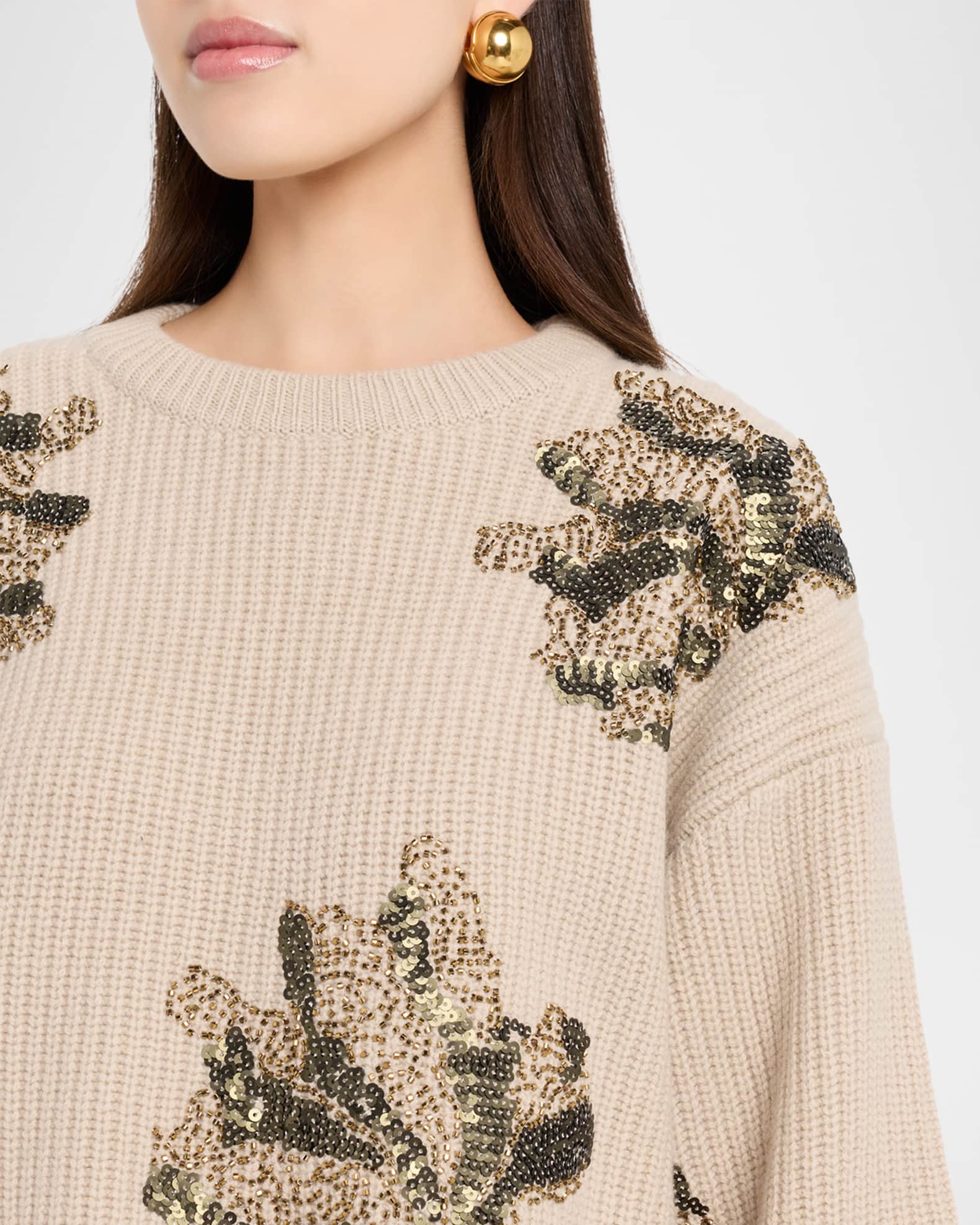Rag & Bone Julie Sequined Wool Sweater | Neiman Marcus