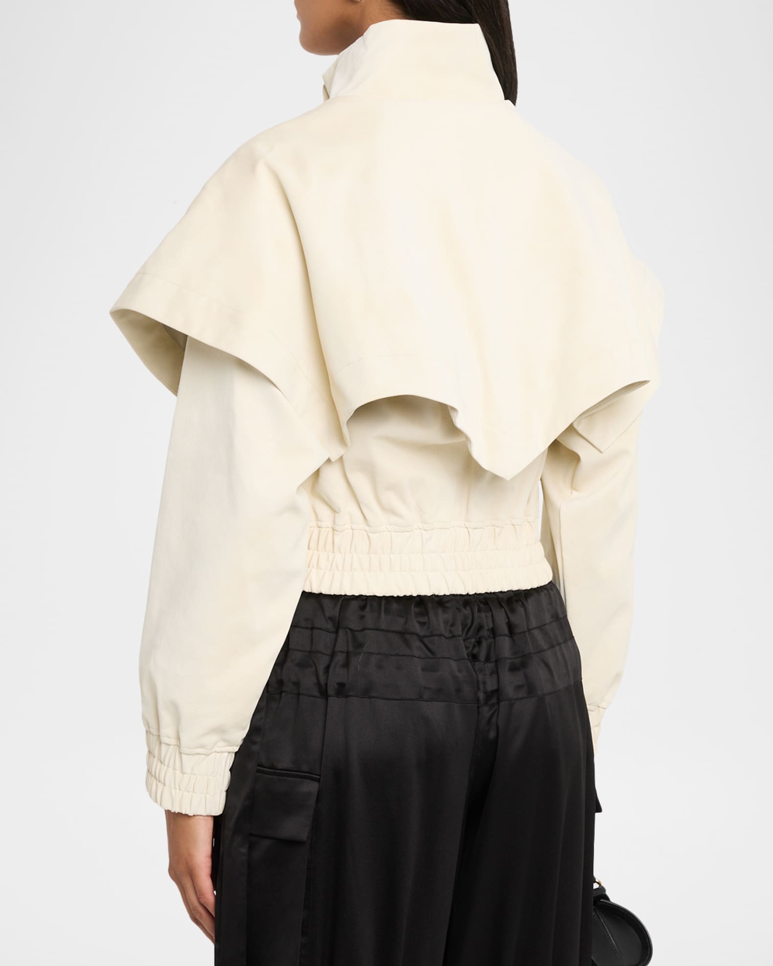 AKNVAS Fredy Faux Leather Draped Jacket | Neiman Marcus