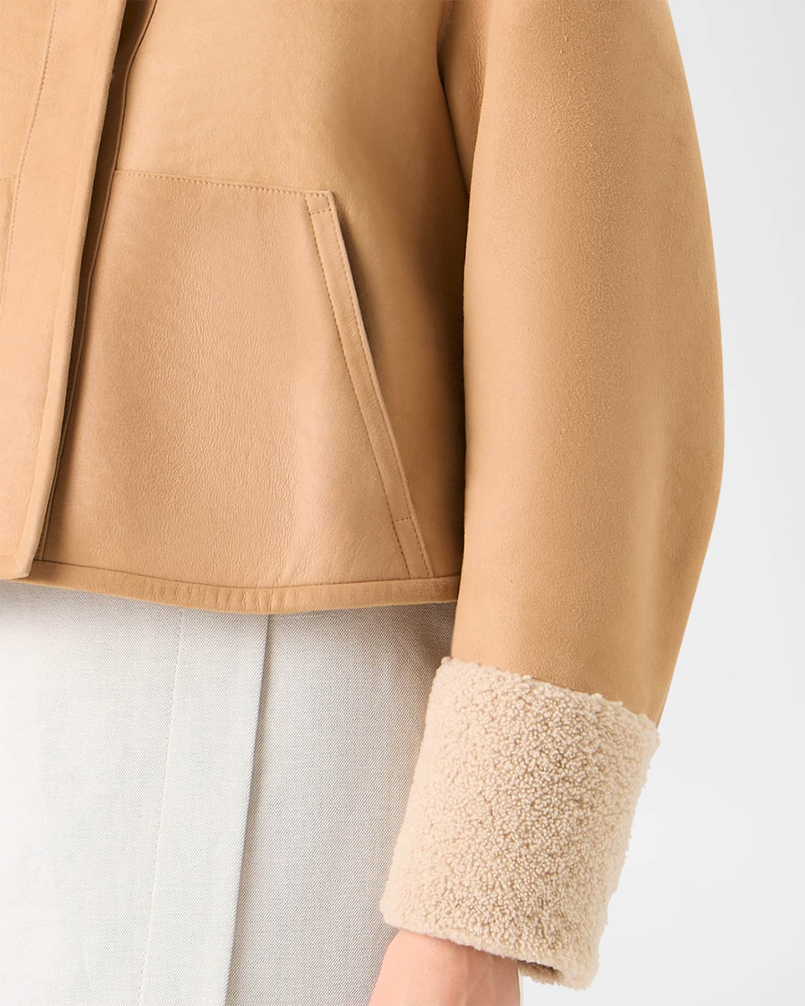 Akris Reversible Cady And Sheep Shearling Jacket | Neiman Marcus