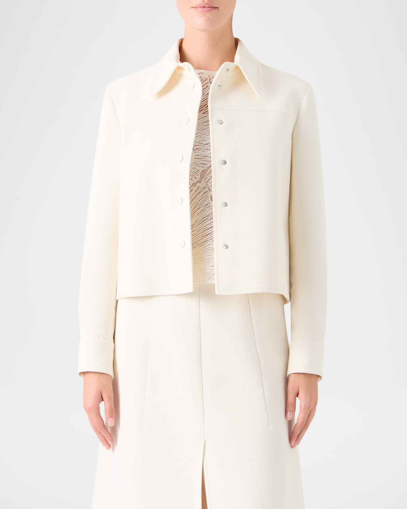 Akris Talitha Cotton-Silk Shirt Jacket | Neiman Marcus