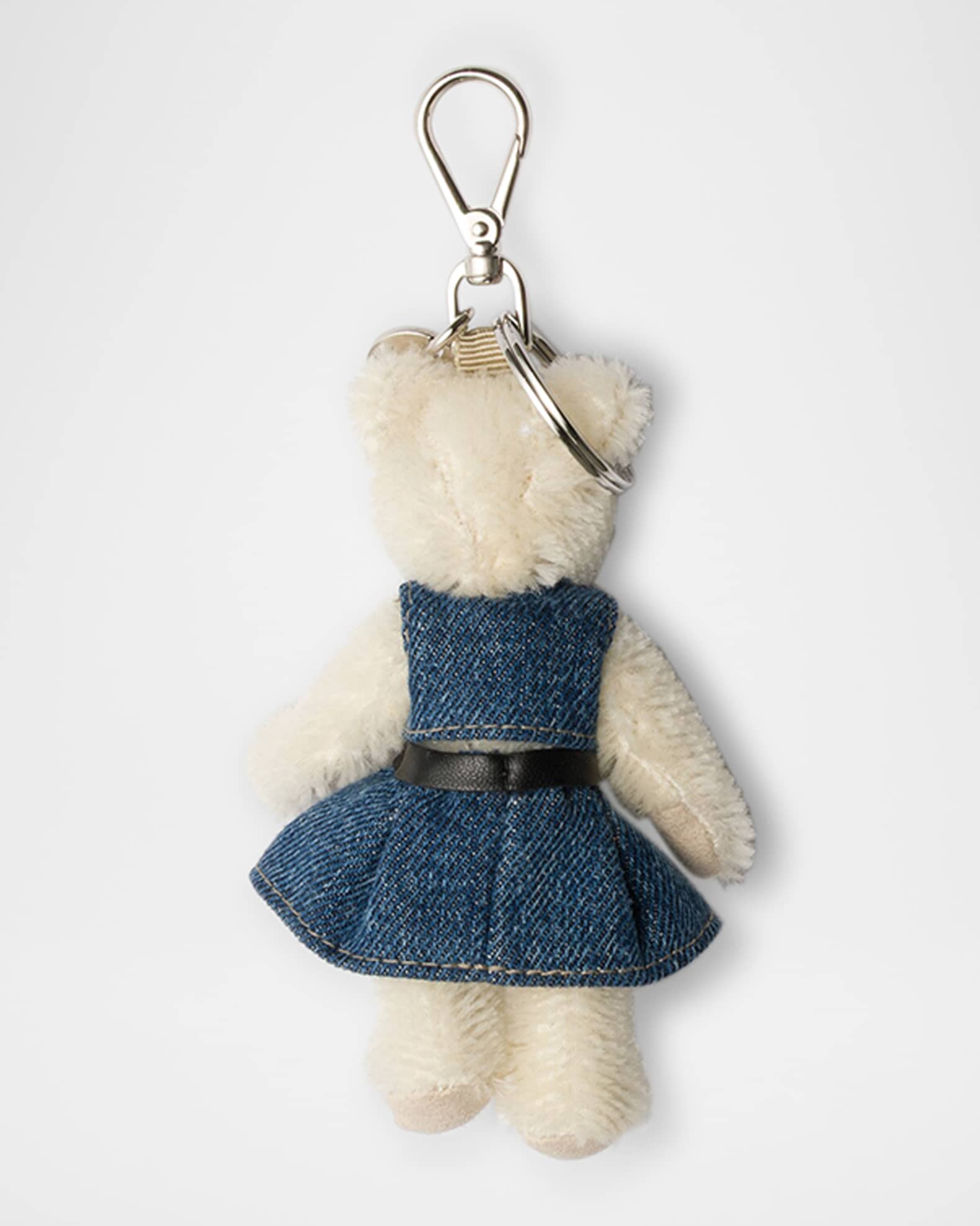 Prada Teddy Bear Bag Charm with Metal Ring | Neiman Marcus