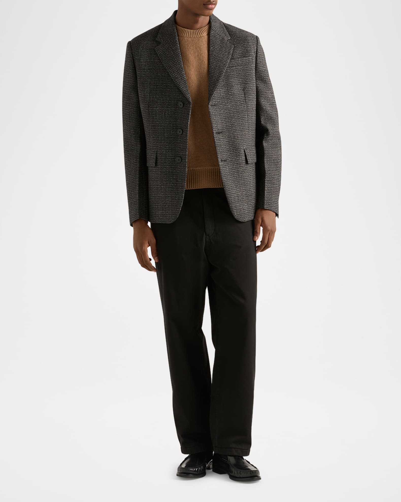 Prada Men's Single-Breasted Wool Jacket | Neiman Marcus