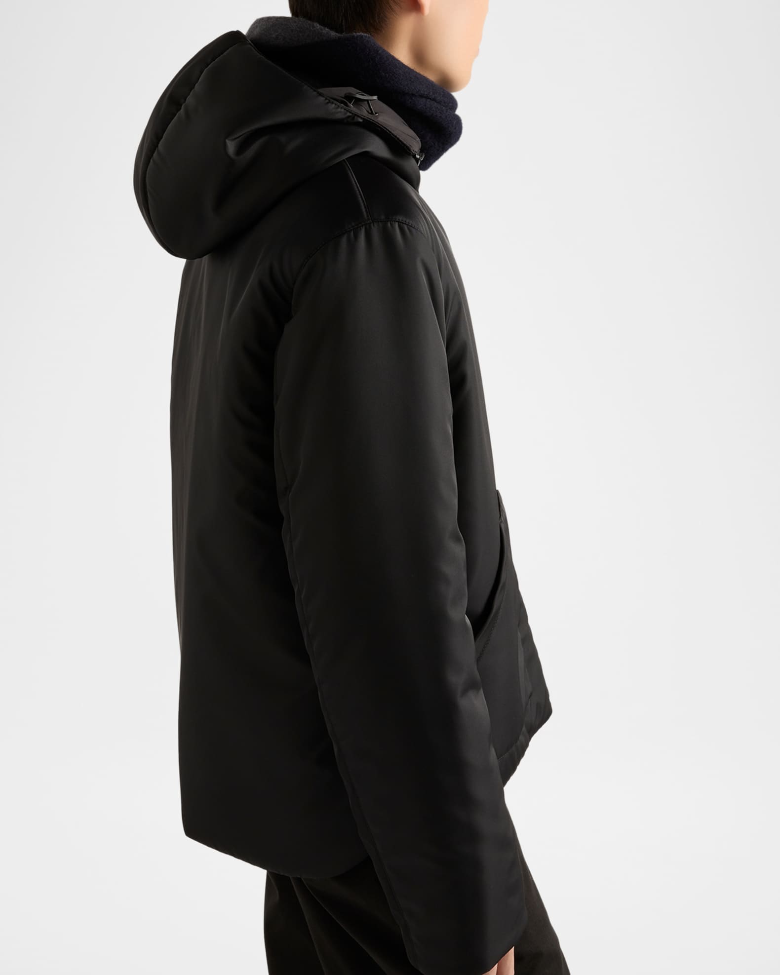 Prada Men's Re-Nylon Hooded Jacket | Neiman Marcus