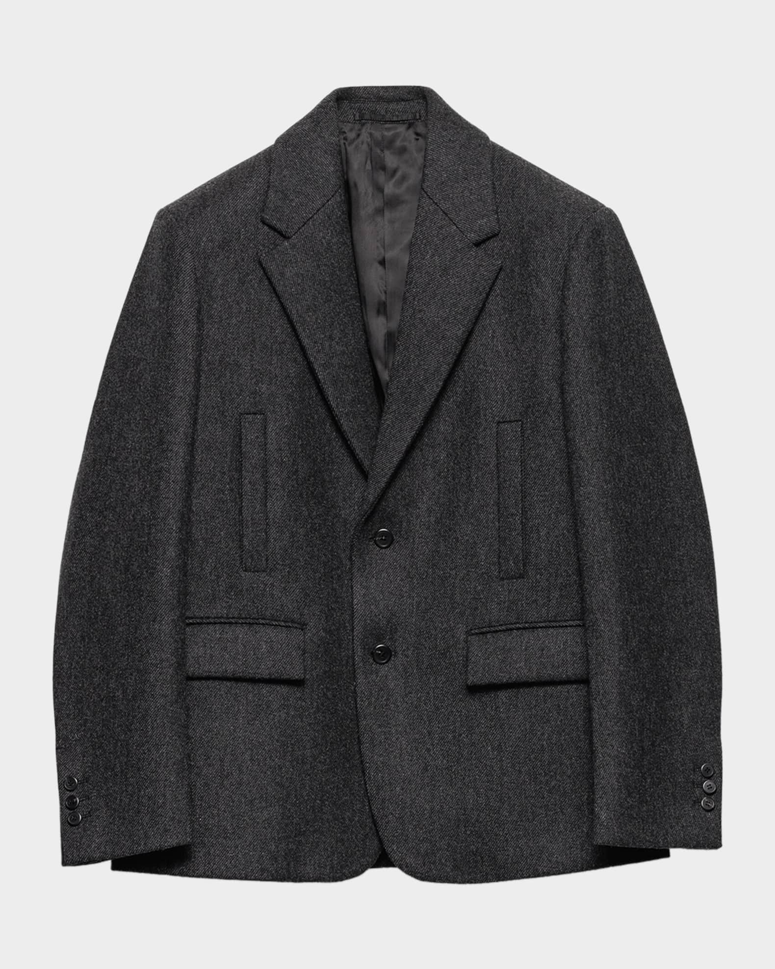 Prada Men's Single-Breasted Wool Jacket | Neiman Marcus