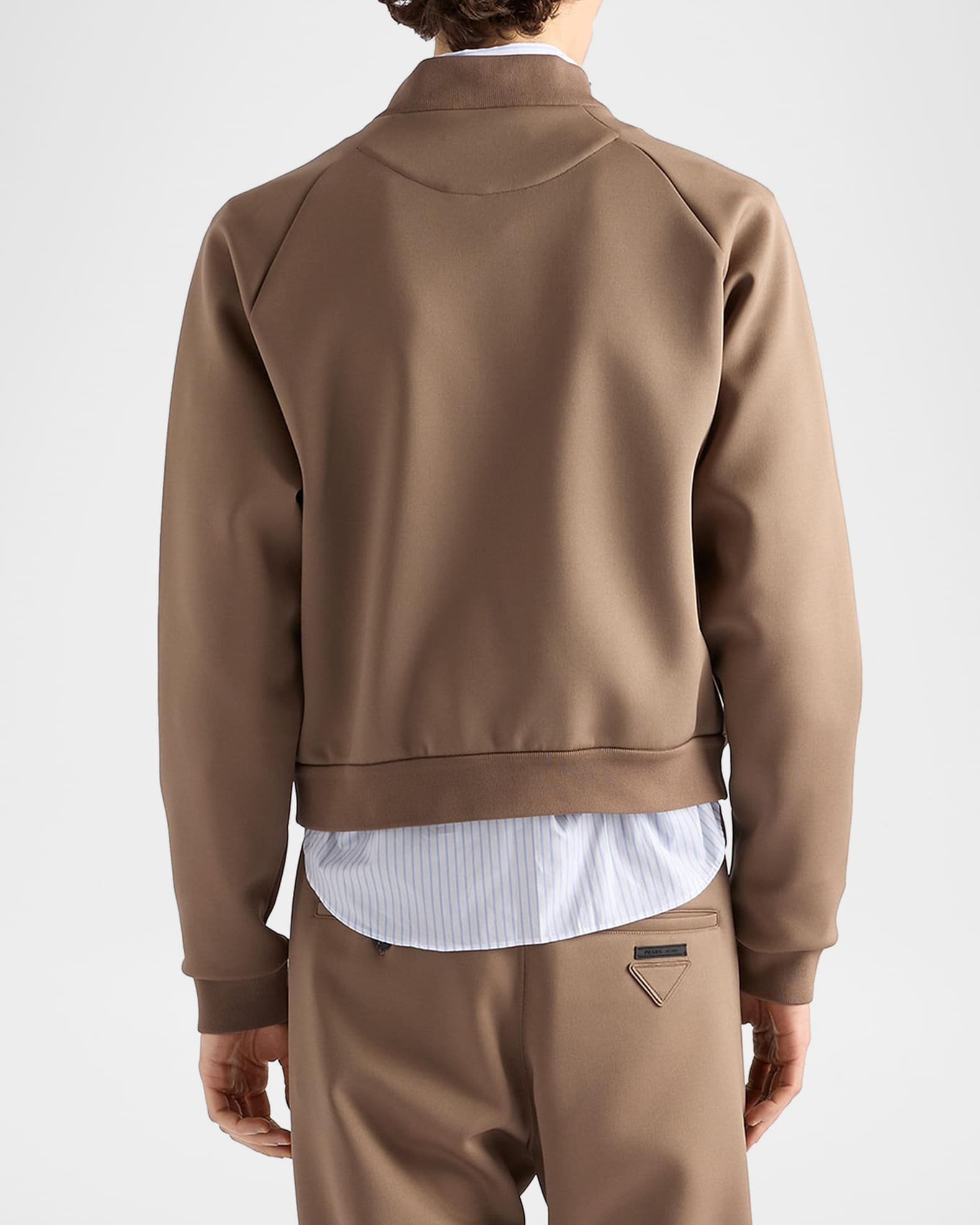 Prada Men's Technical Fleece Blouson Jacket | Neiman Marcus