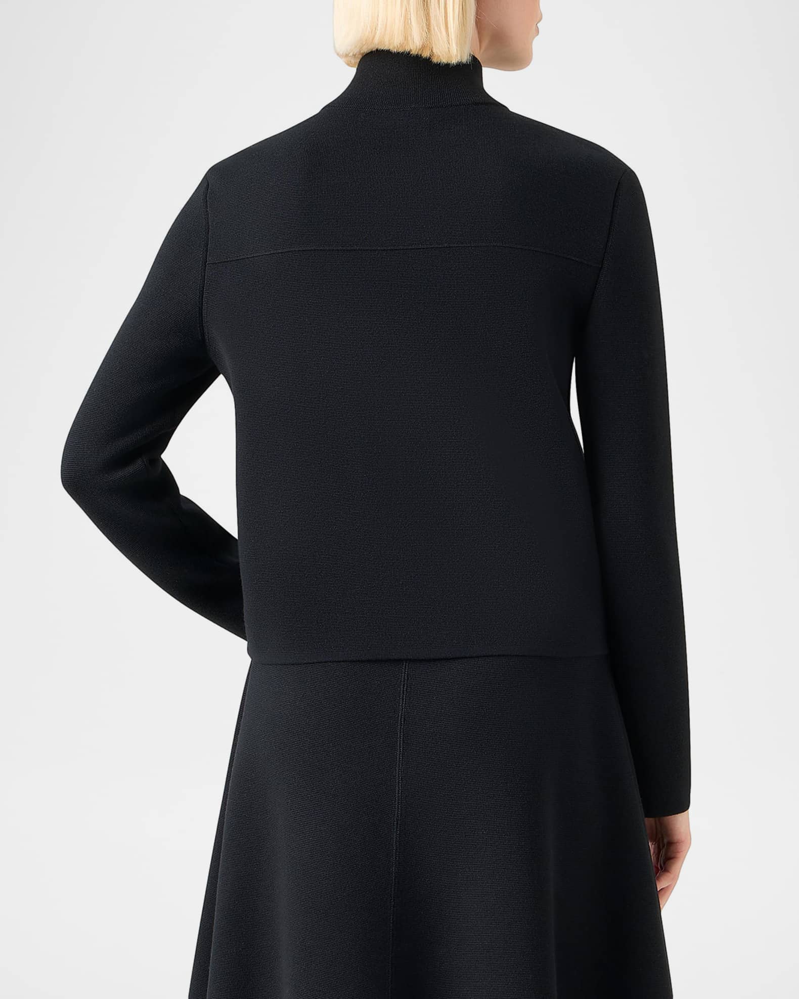 Akris punto Merino Knit Zip Jacket | Neiman Marcus