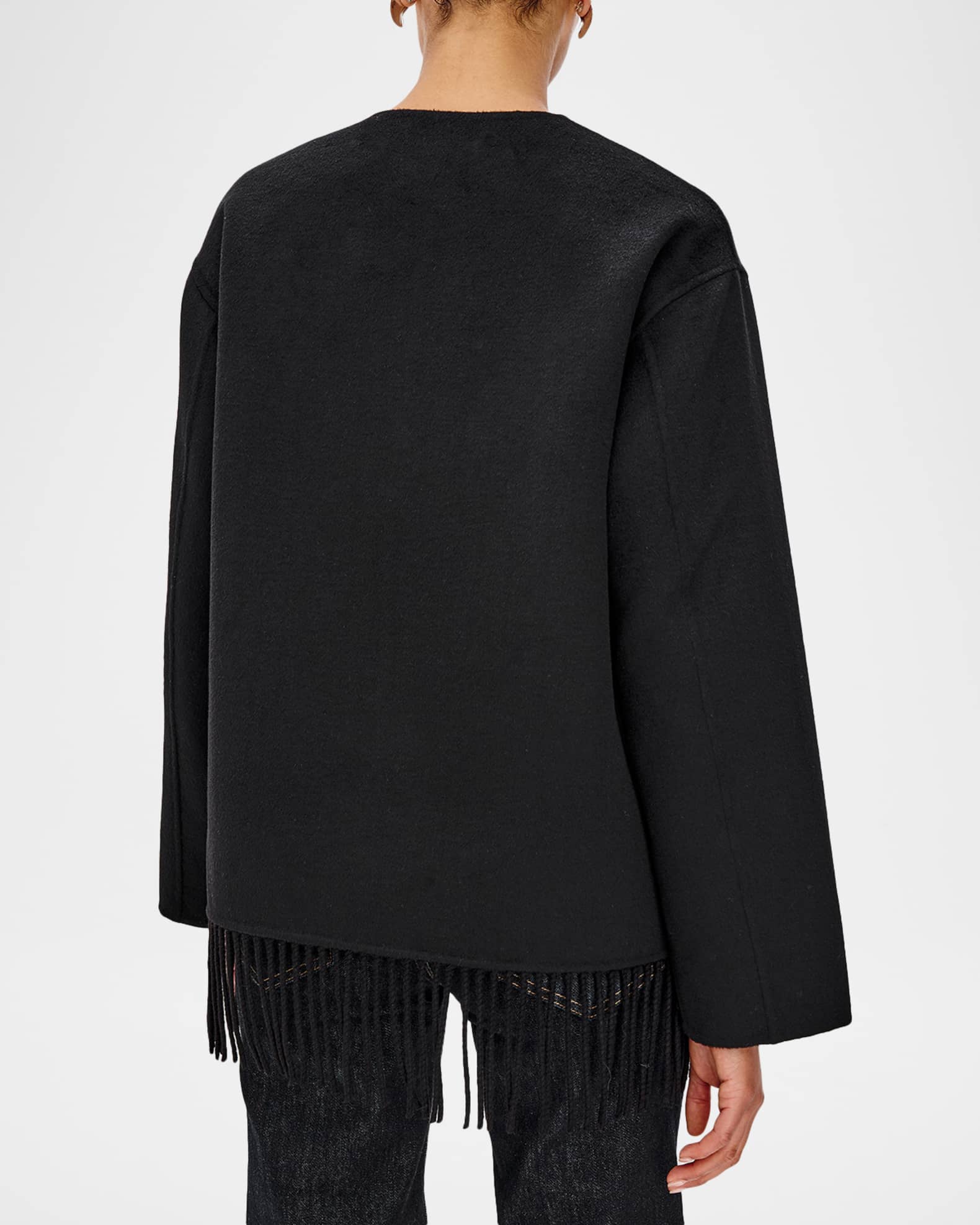 Rails Tomoko Fringe Wool-Blend Jacket | Neiman Marcus