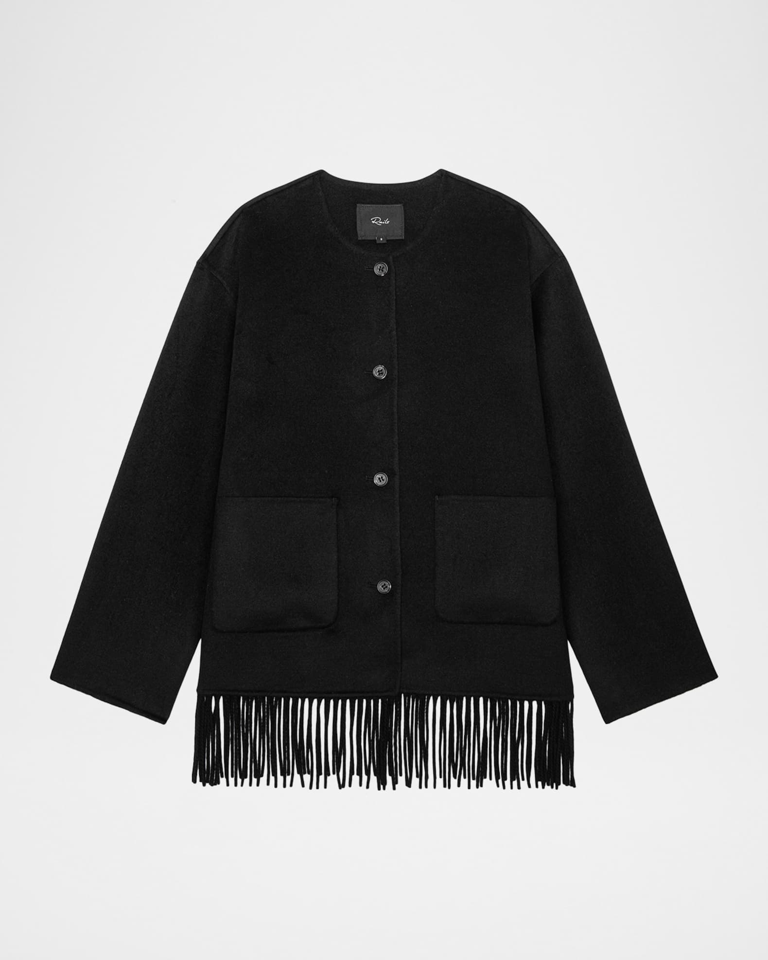 Rails Tomoko Fringe Wool-Blend Jacket | Neiman Marcus