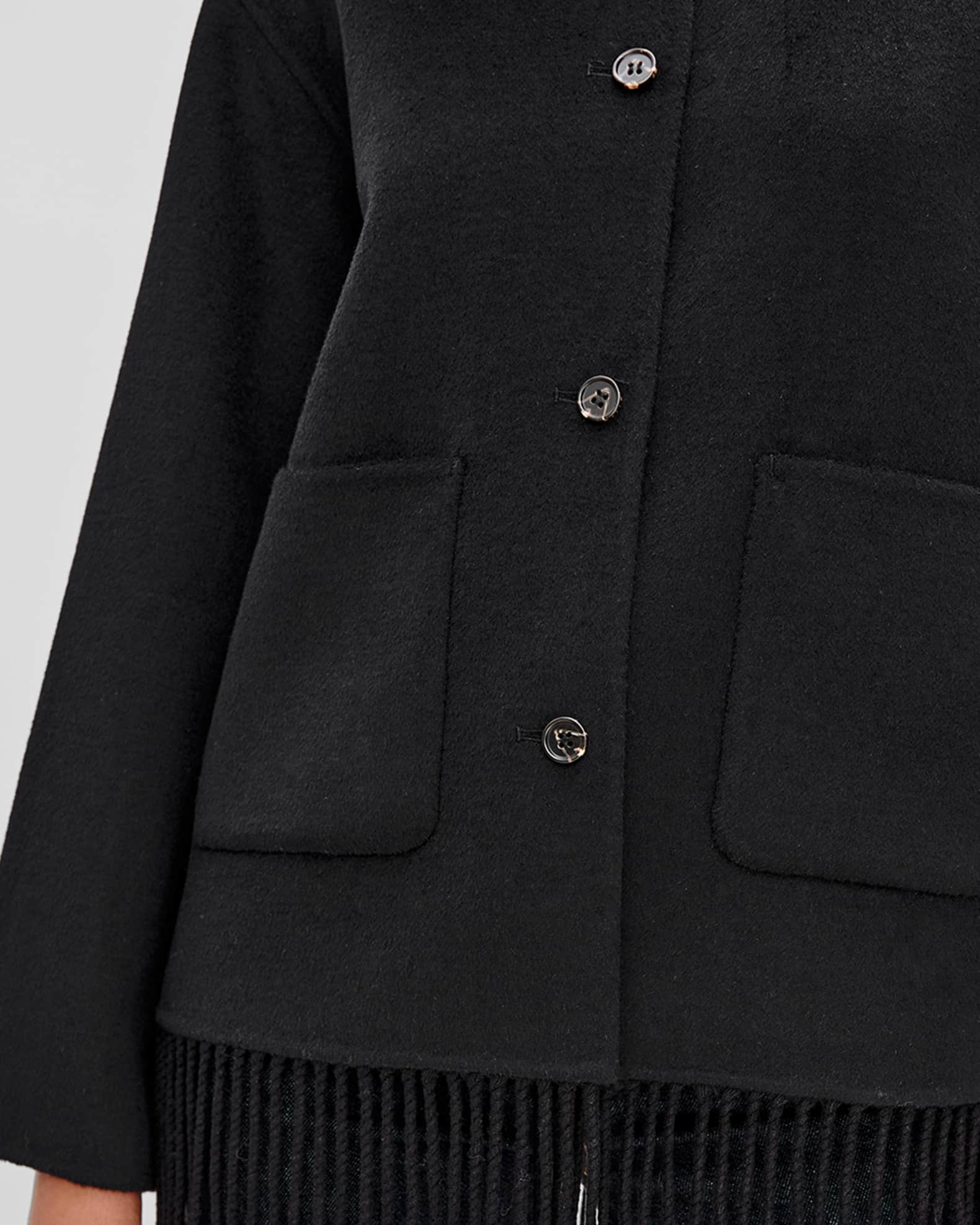 Rails Tomoko Fringe Wool-Blend Jacket | Neiman Marcus