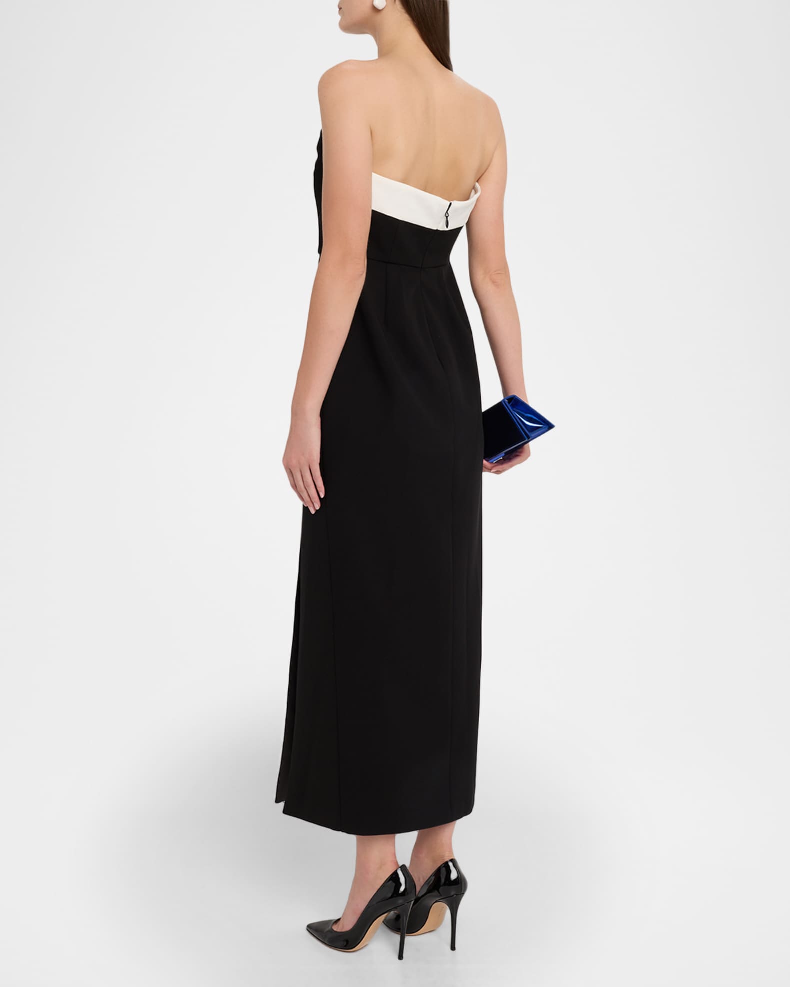 Milly Garcelle Strapless Two-Tone Column Gown | Neiman Marcus