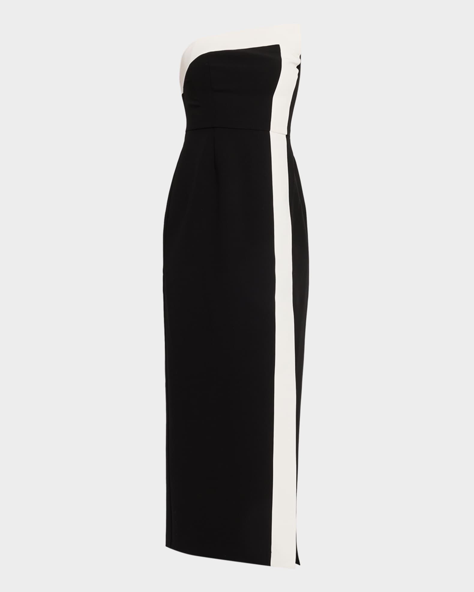 Milly Garcelle Strapless Two-Tone Column Gown | Neiman Marcus