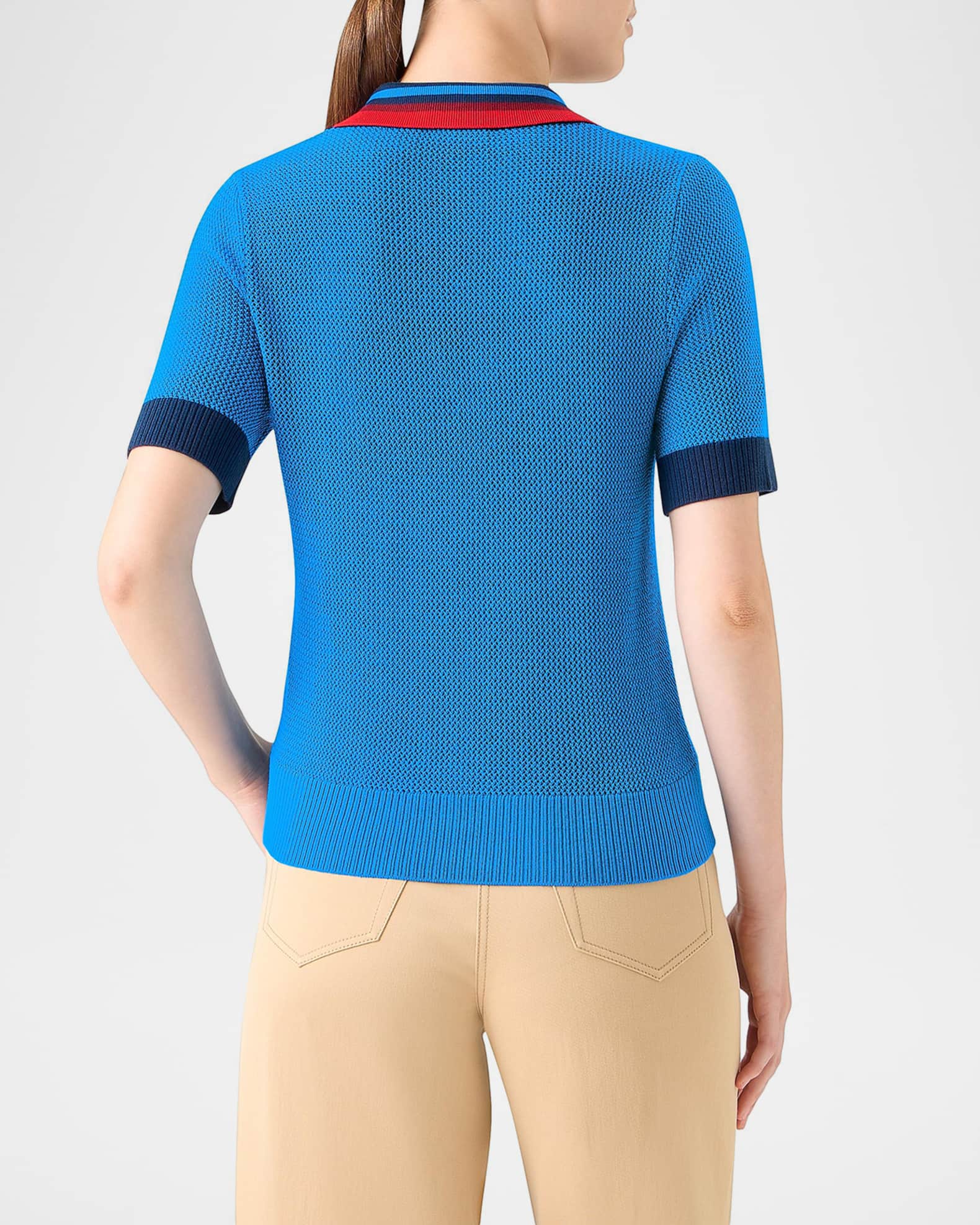 Akris punto Merin Virgin Wool Polo Top | Neiman Marcus