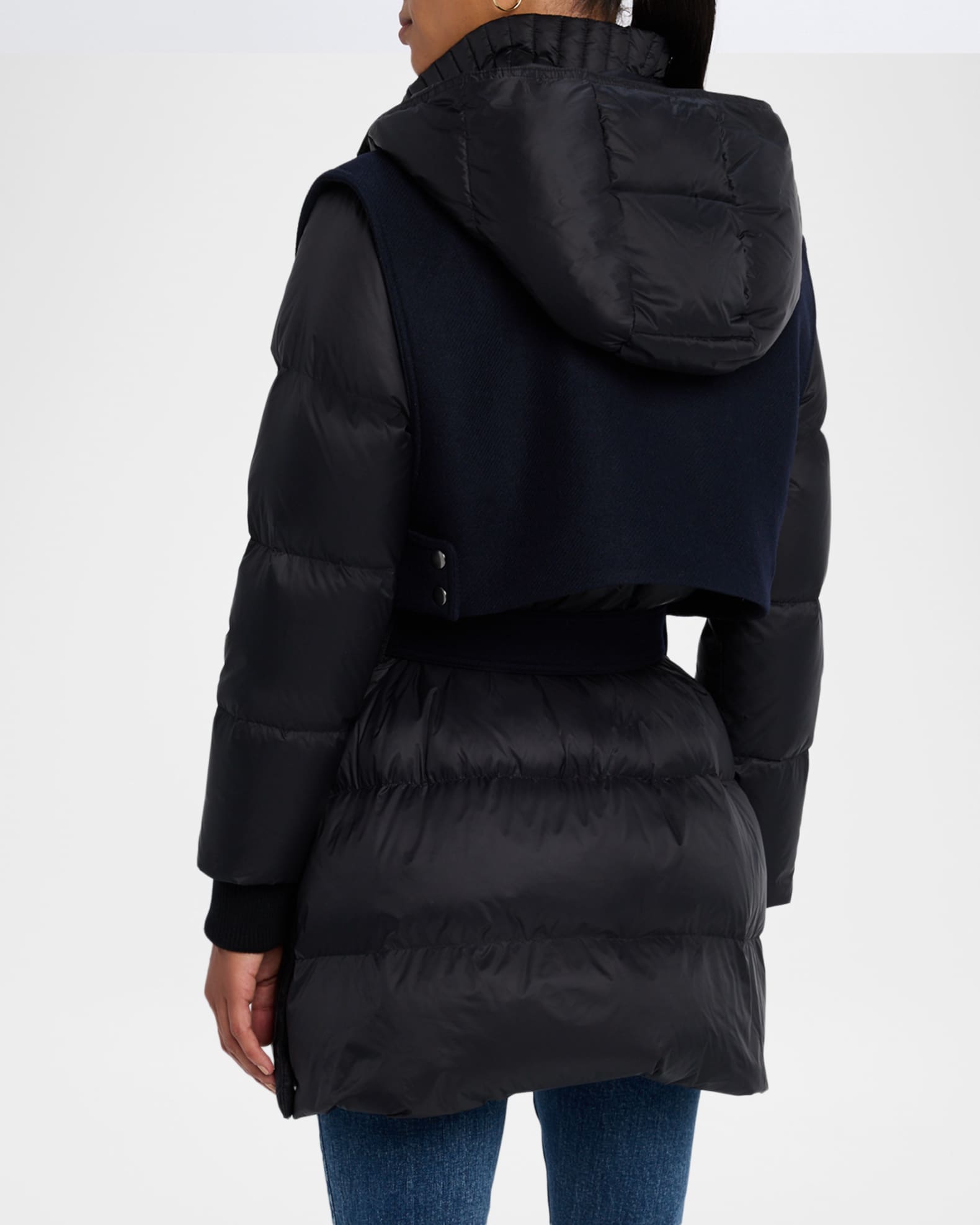 Veronica Beard Jarvis Layered Puffer Jacket | Neiman Marcus